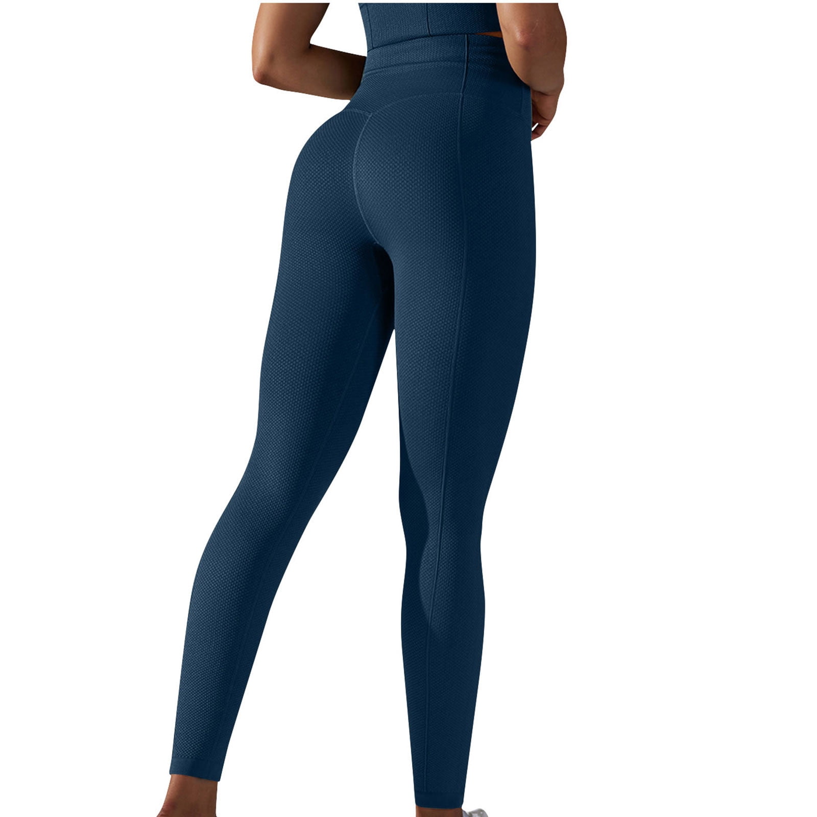 JWZUY Women's Seamless Knitted High Waist Tight Yoga Pants for Exercise ...