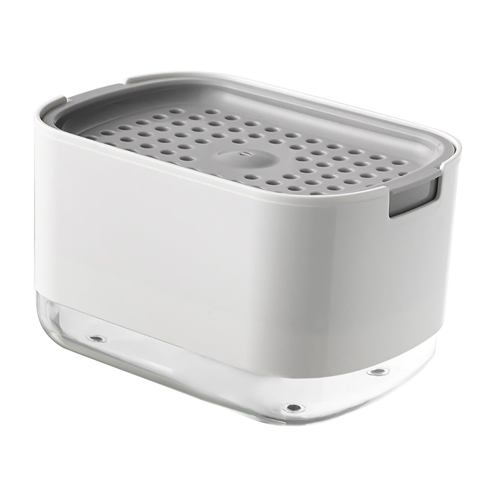 JWshufel Automatic Soap Dispenser with Scouring Pad Holder and Cleaning Brush Compact Space ...