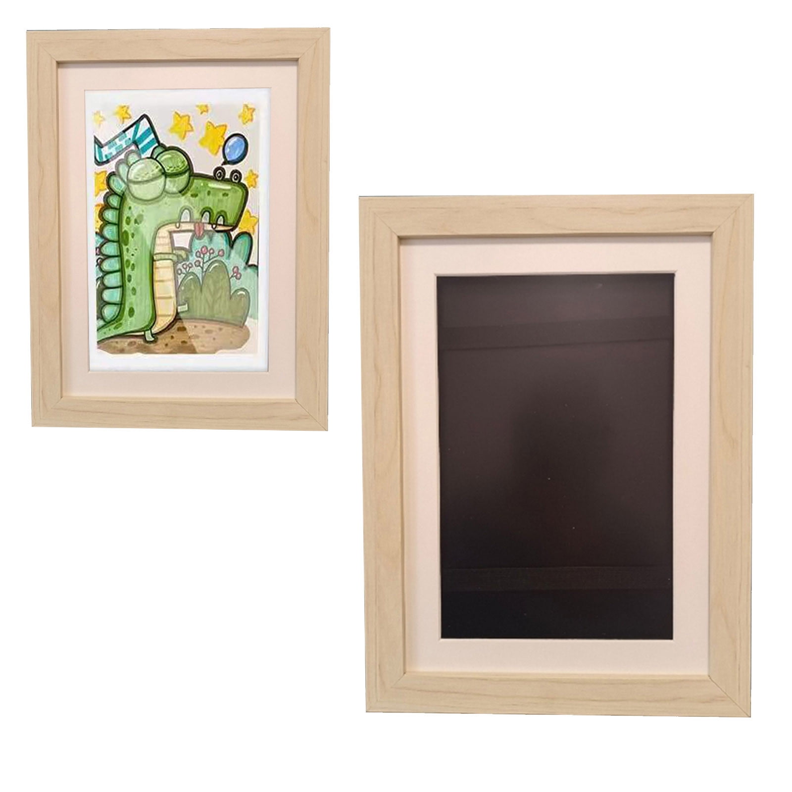 JWshufel Art Frame Display A4 Size Hinged Magnetic Acrylic and Wood ...