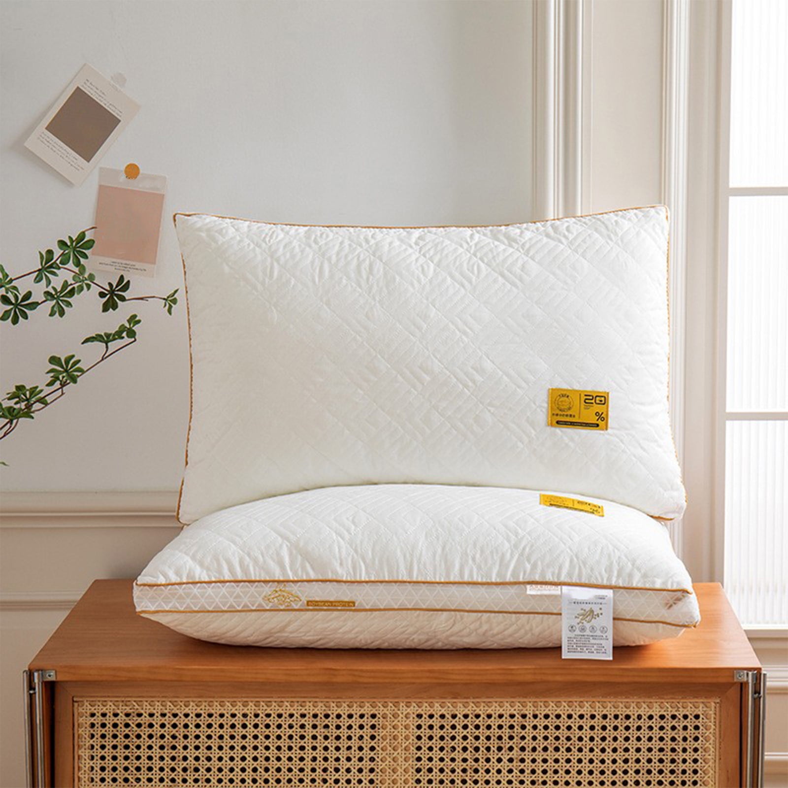 JWshufel Cooling Hotel Quality Bed Pillow for Back Side or Stomach ...