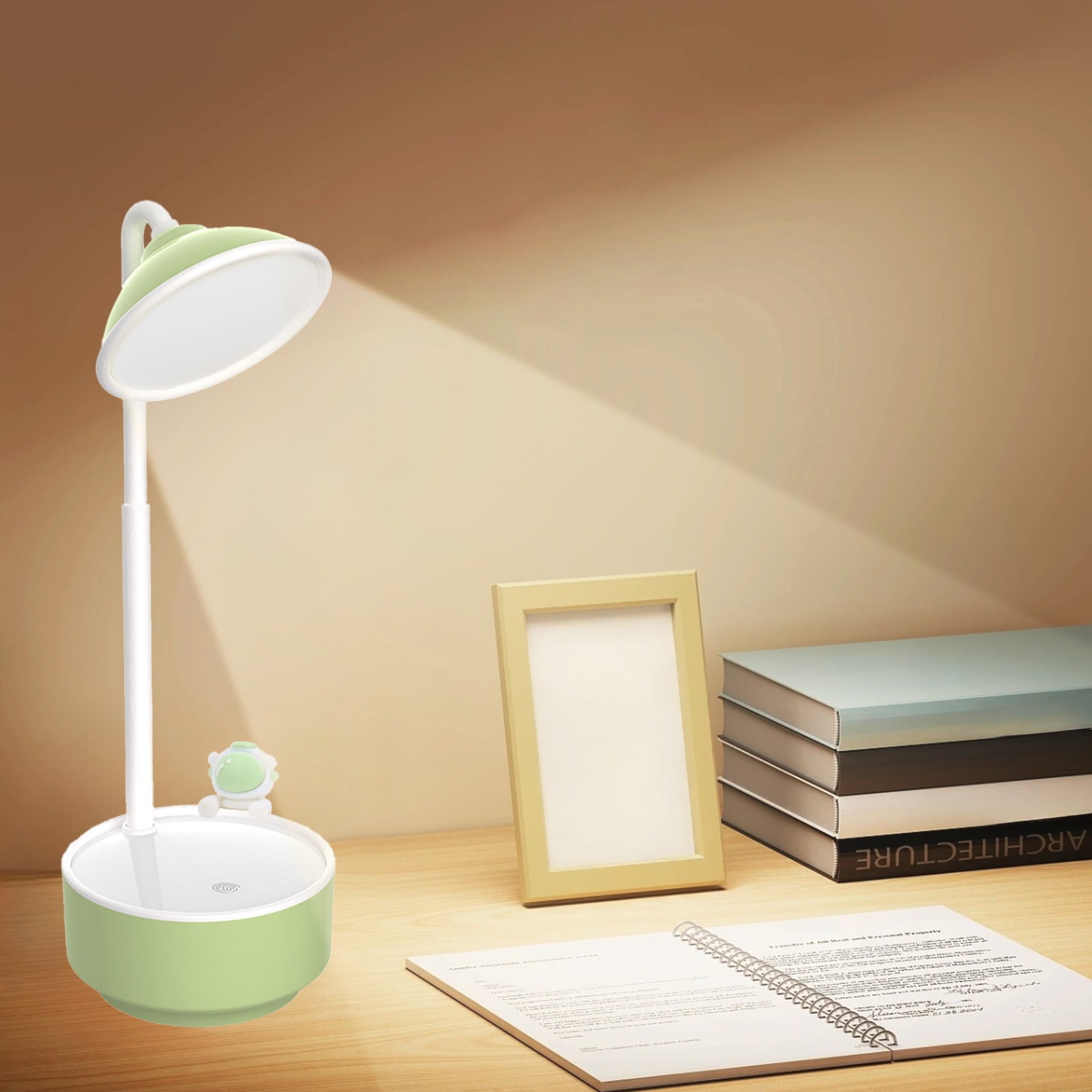 JWshufel Foldable LED Desk Lamp Rechargeable with Adjustable Brightness ...