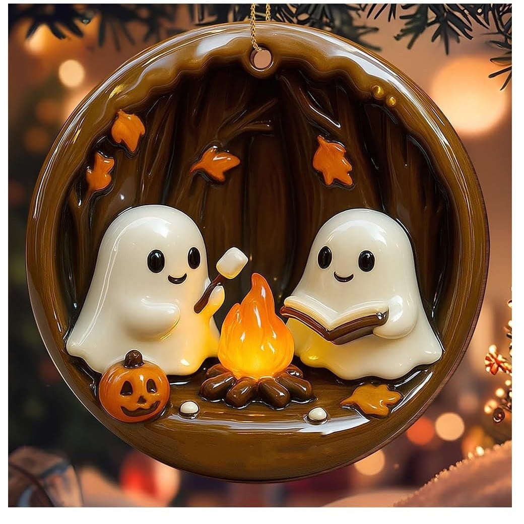 JWshufel Halloween Decorations Indoor Cute Ghost Scene Hanging Decor ...