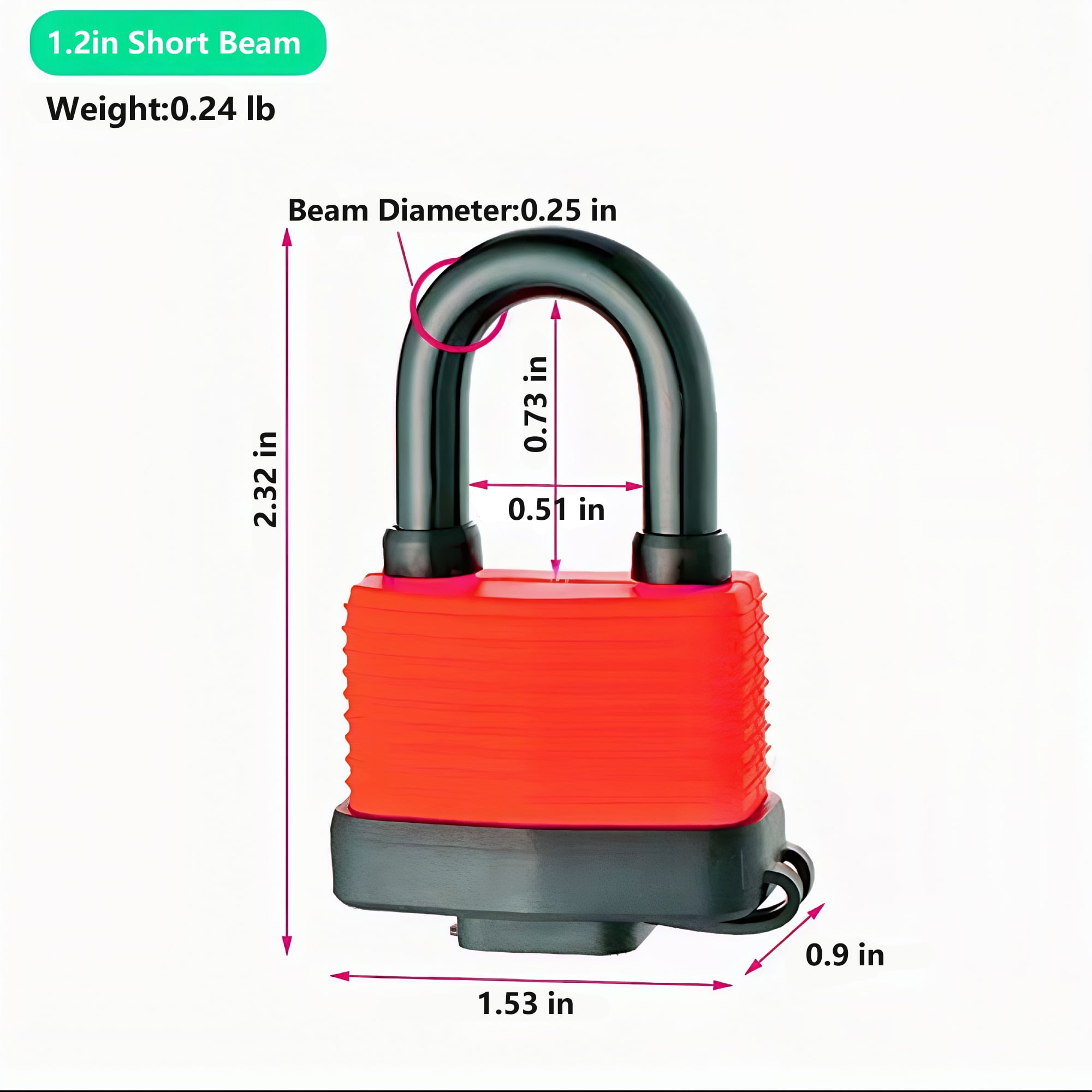 JWshufel Heavy Duty Outdoor Padlocks Rustproof Weatherproof Stainless ...