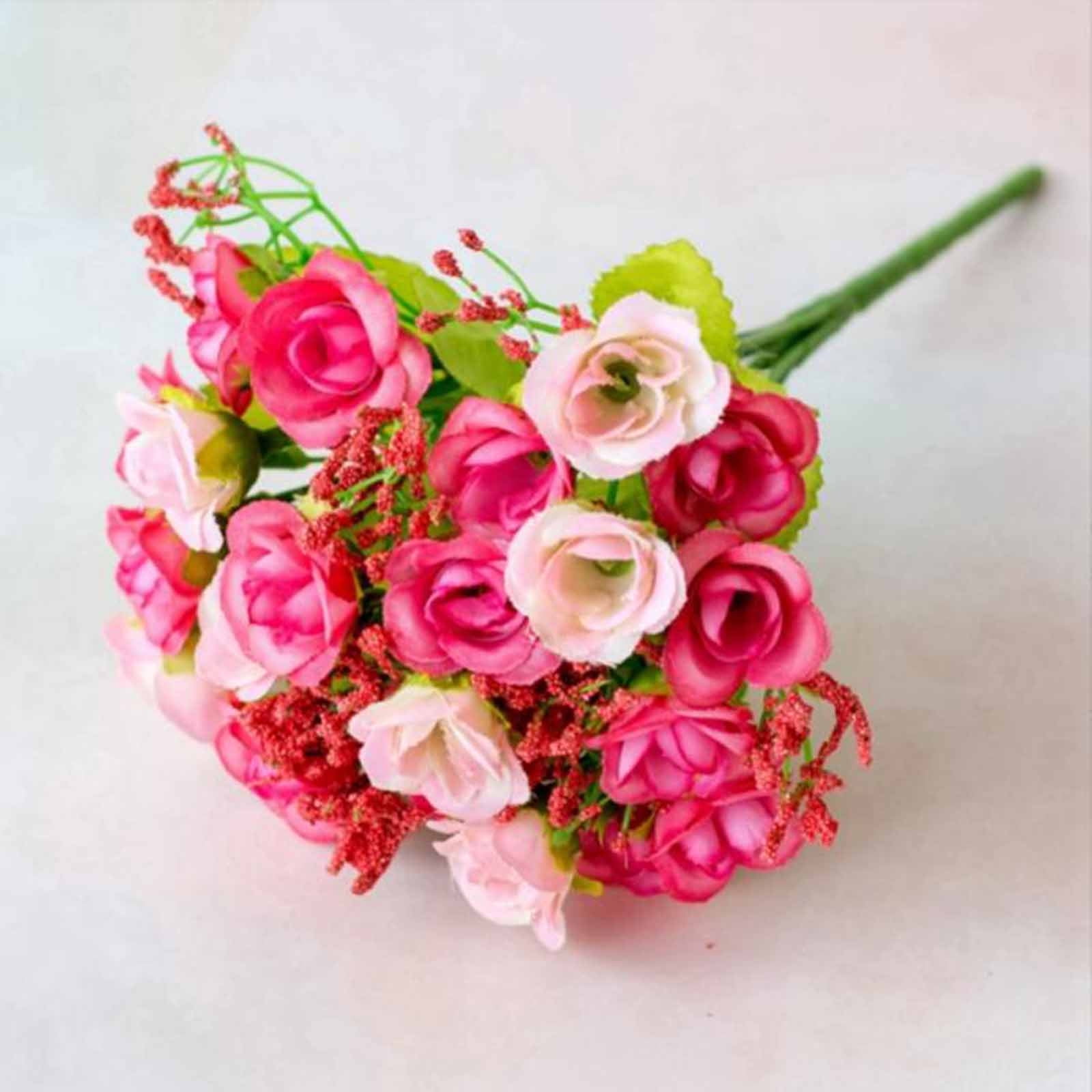 JWshufel High-End Artificial Flower Diamond Rose 21 Heads Realistic ...