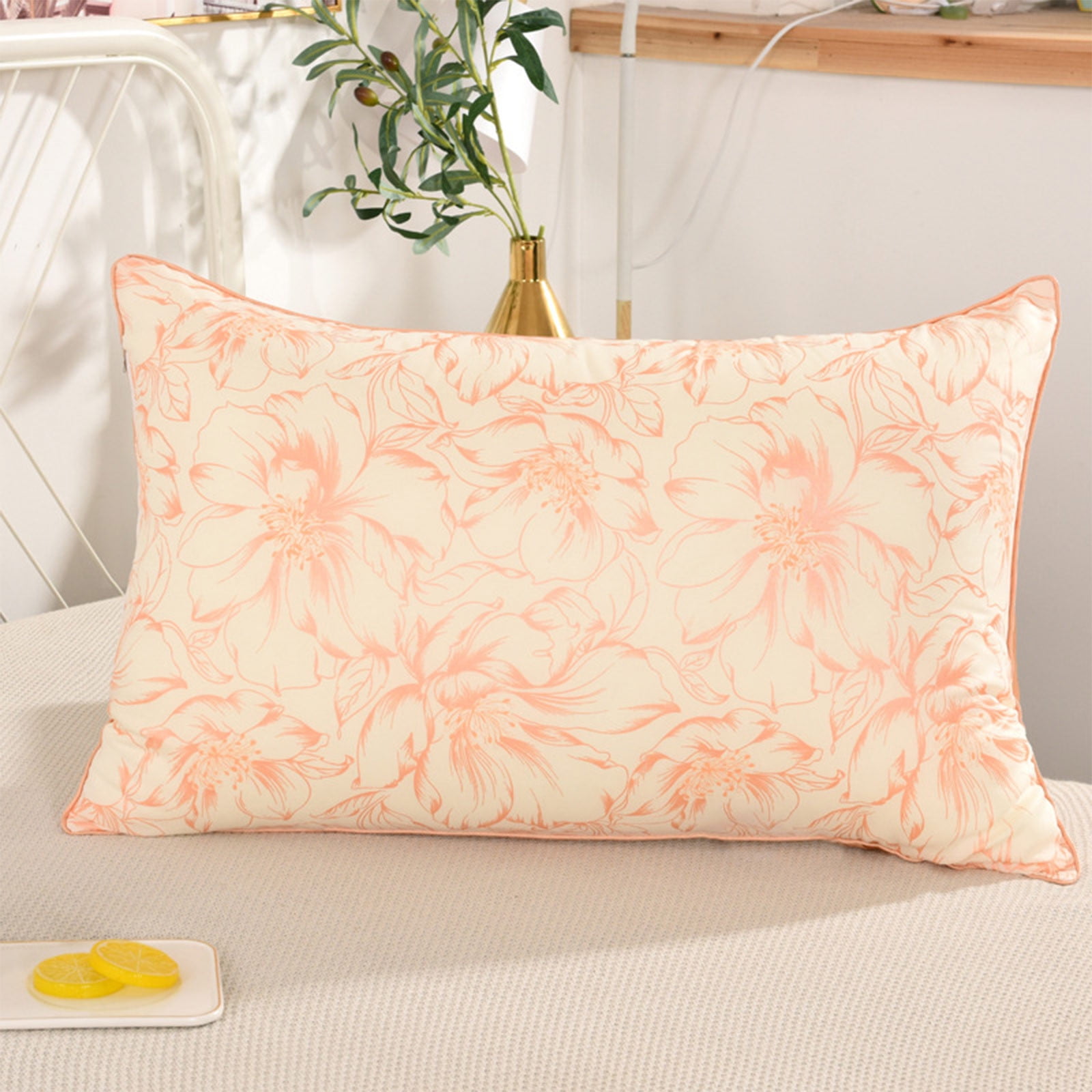 JWshufel Hotel Grade Down Core Supportive Bed Pillow for Back and ...