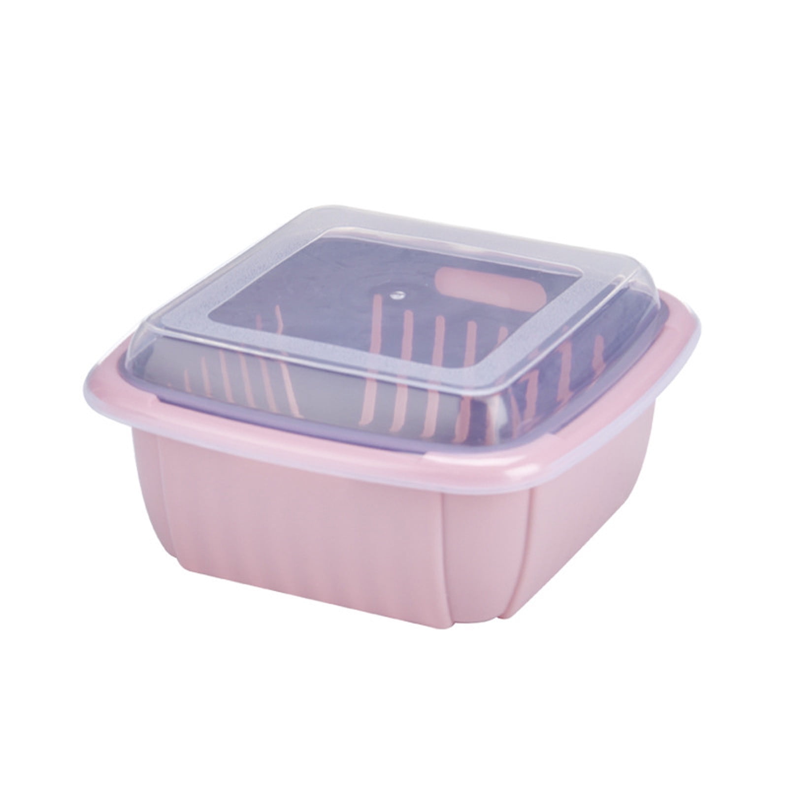 JWshufel Kitchen Storage Solution Double Layer Drainage Basket for ...