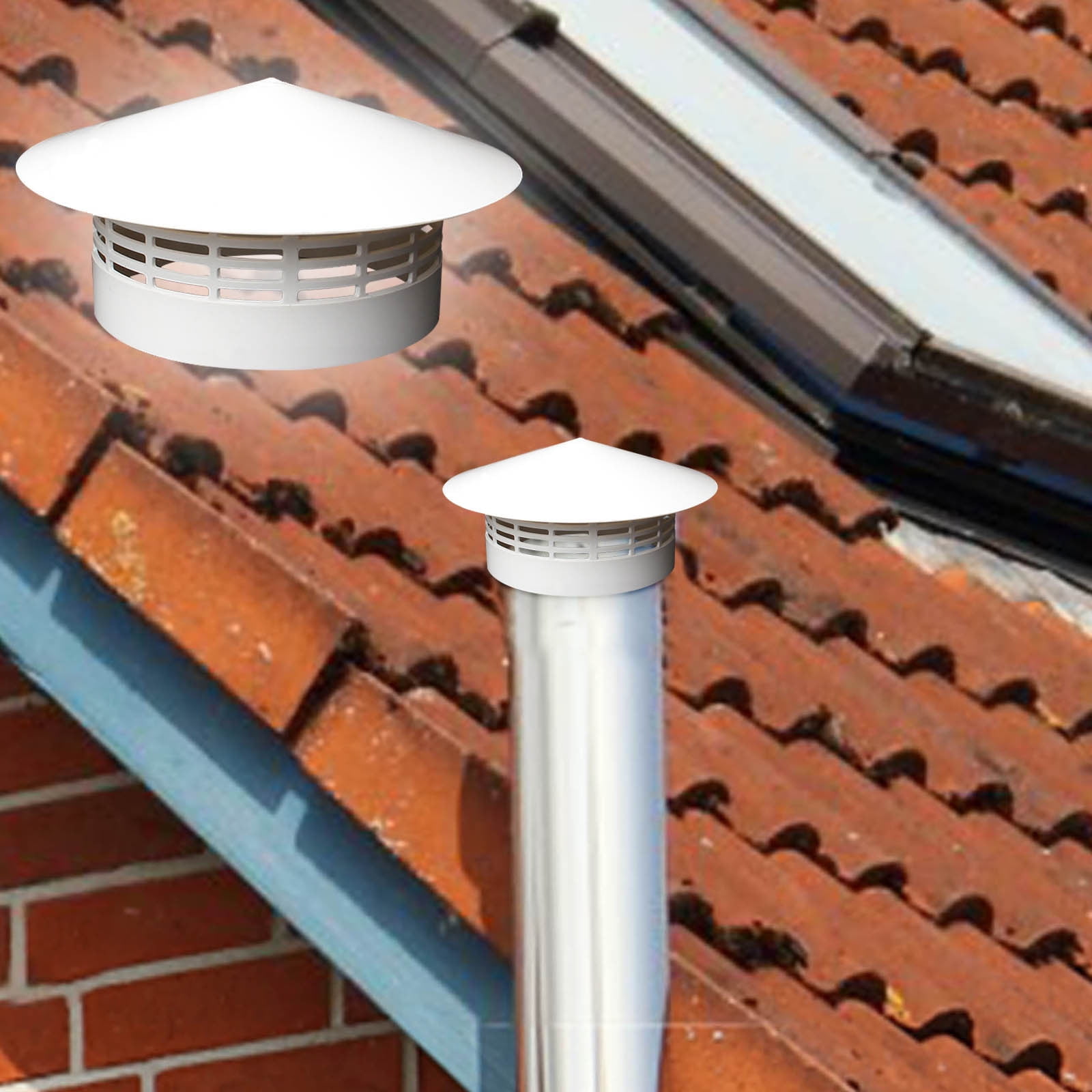 JWshufel Long Lasting Plastic Chimney Vent Cover with Screen for Roof ...
