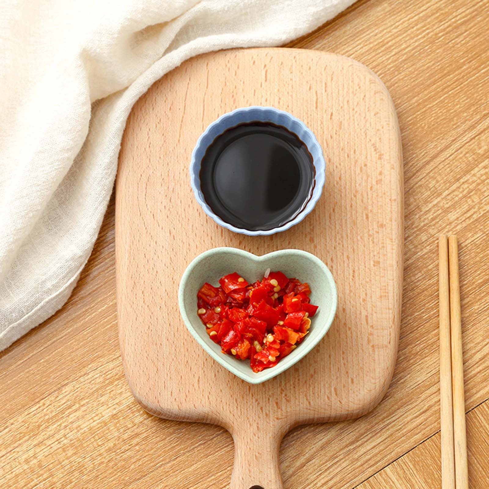 JWshufel Mini Condiment Dipping Dish with Handle for Sauces and Snacks ...