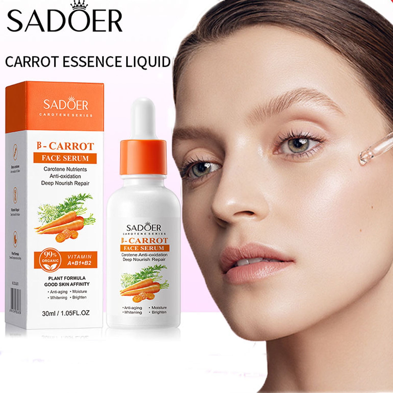 JWshufel Natural Carrot Extract Serum with Resistant oxidants for ...
