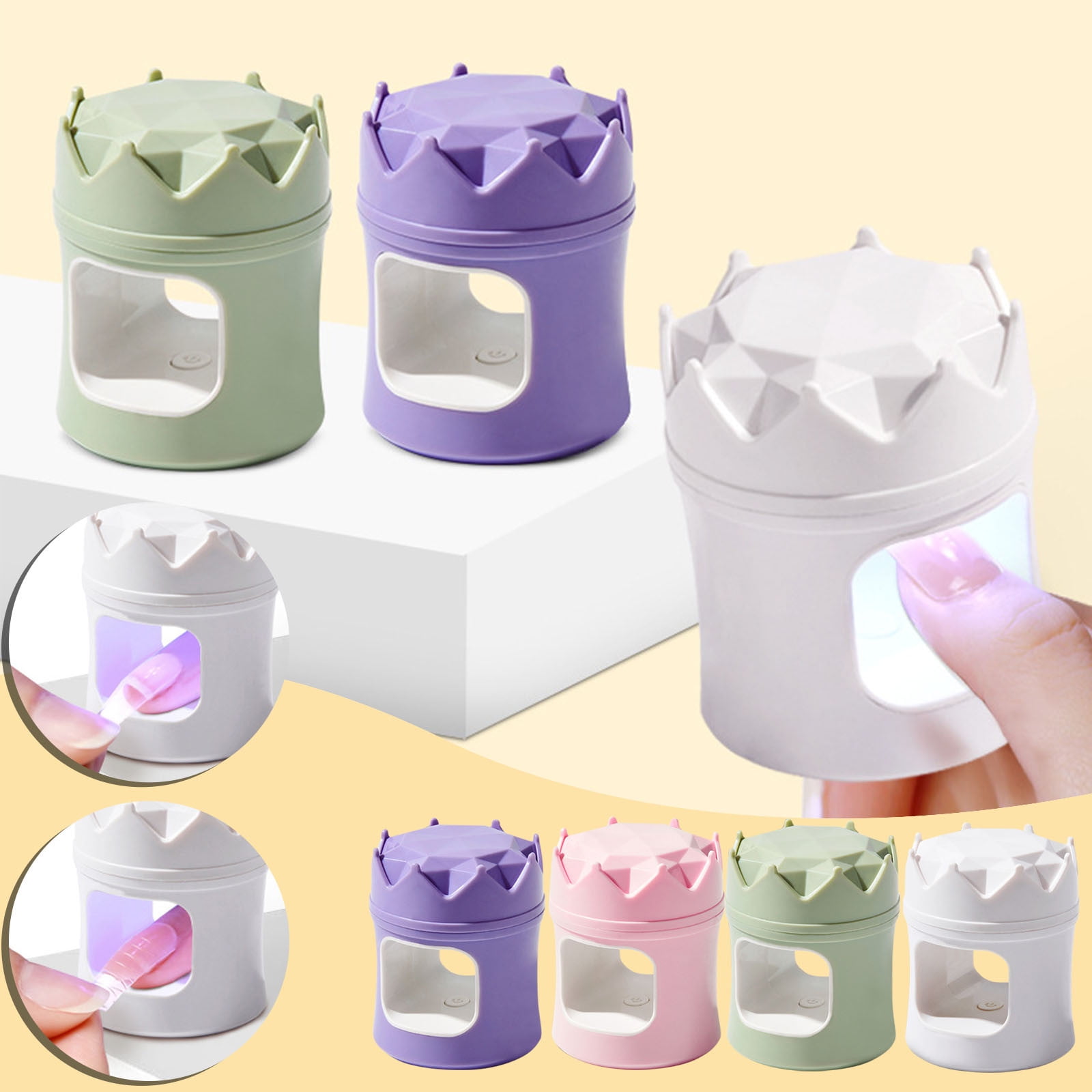 JWshufel Rechargeable Handheld Manicure Machine Portable LED Nail Lamp ...