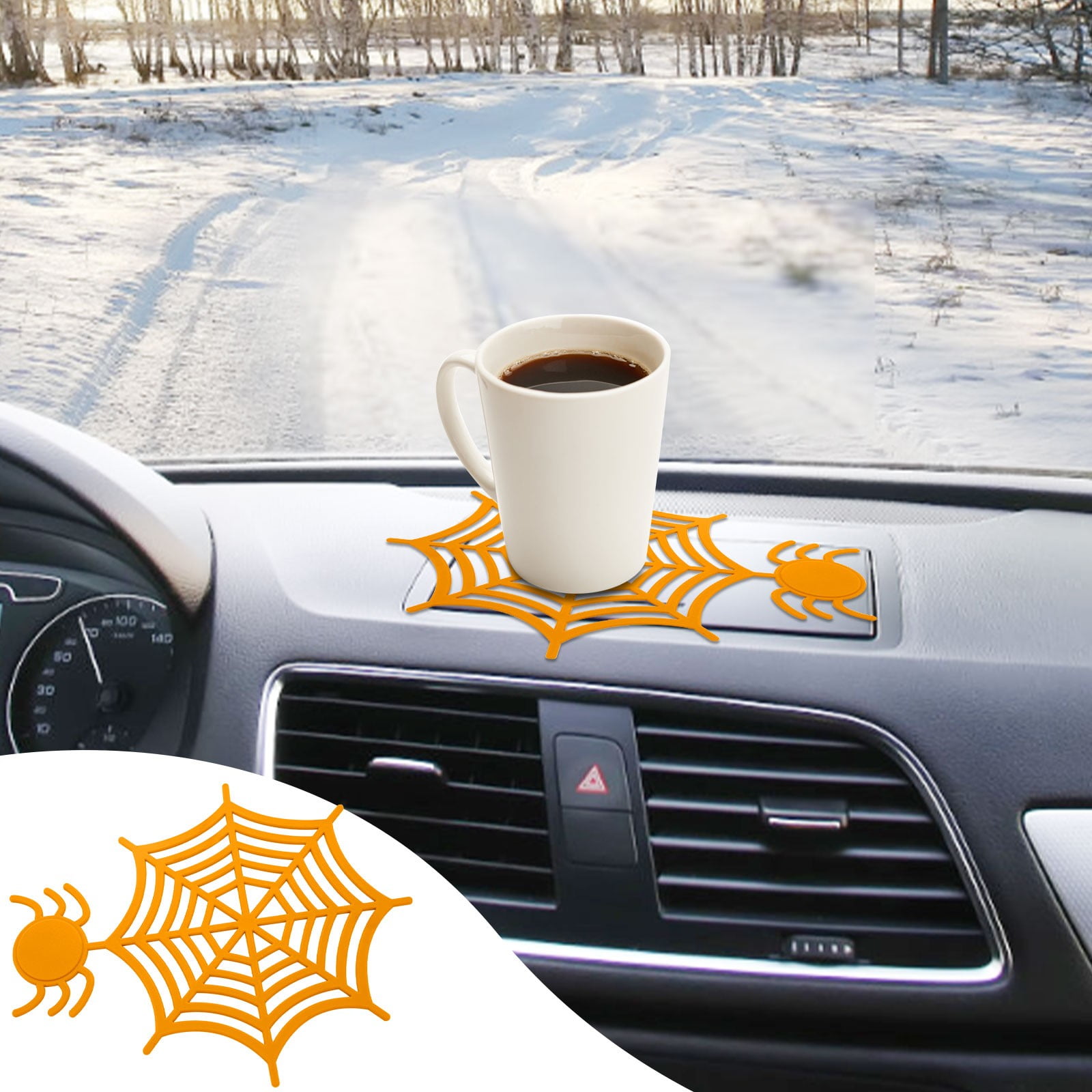 JWshufel Spiderweb PVC Table Mat Long Lasting Non slip Gel for Parties Halloween Home Decor ...