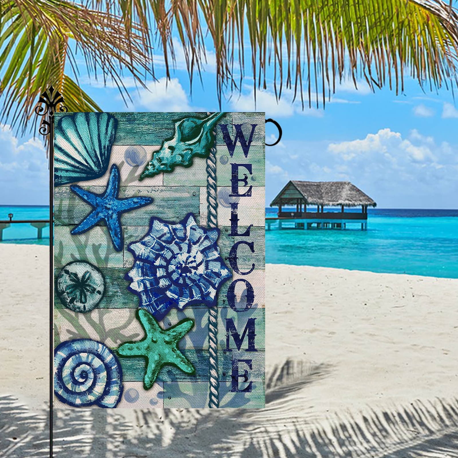 JWshufel Summer Series Garden Flag with Cool Printed Patio Design ...