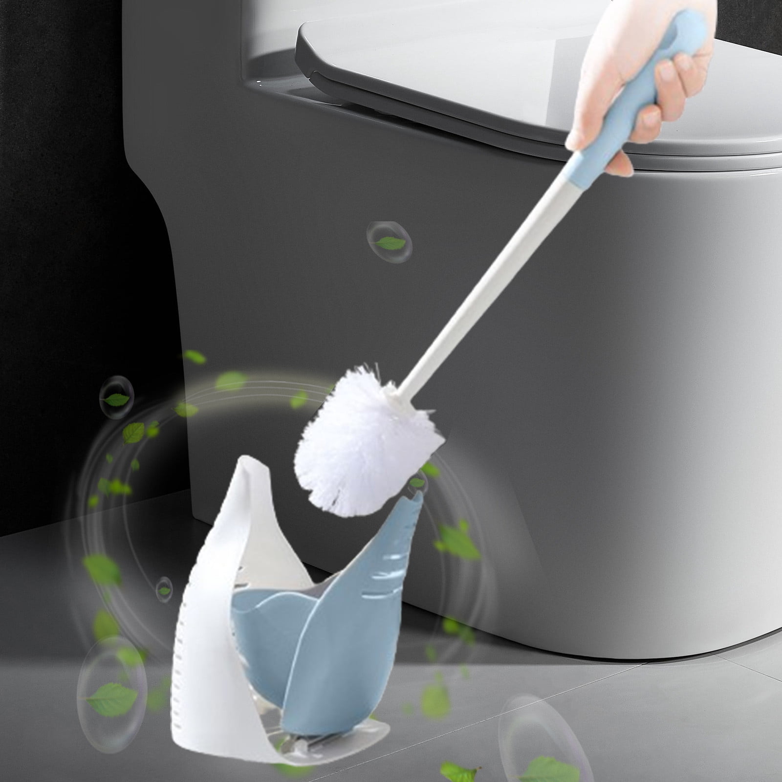 JWshufel Toilet Brush with Ergonomic Handle and Sturdy Bristles for ...