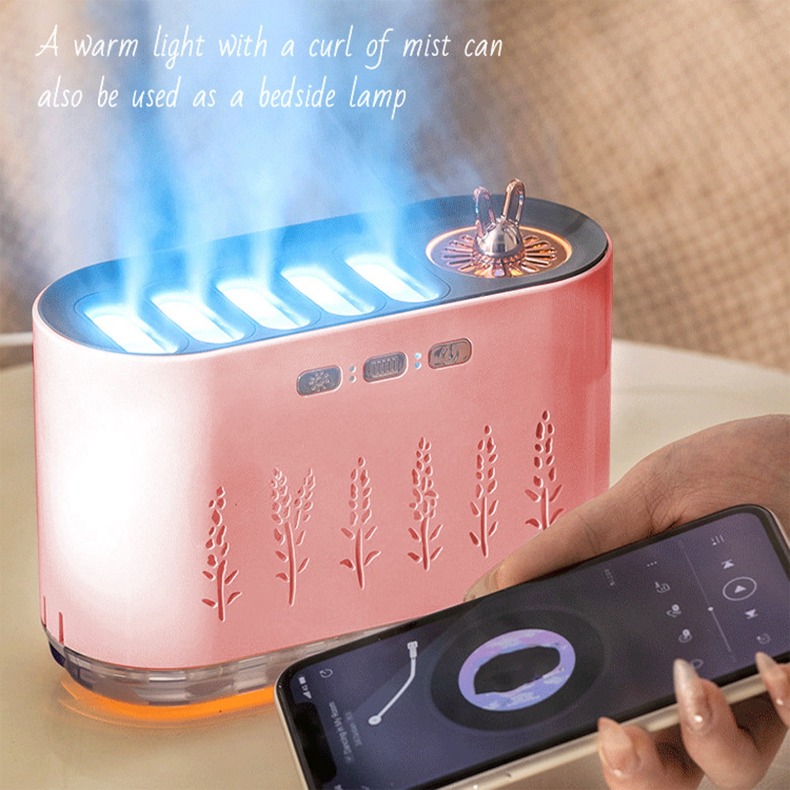 JWshufel USB Powered Portable Humidifier with Humidity Display for ...