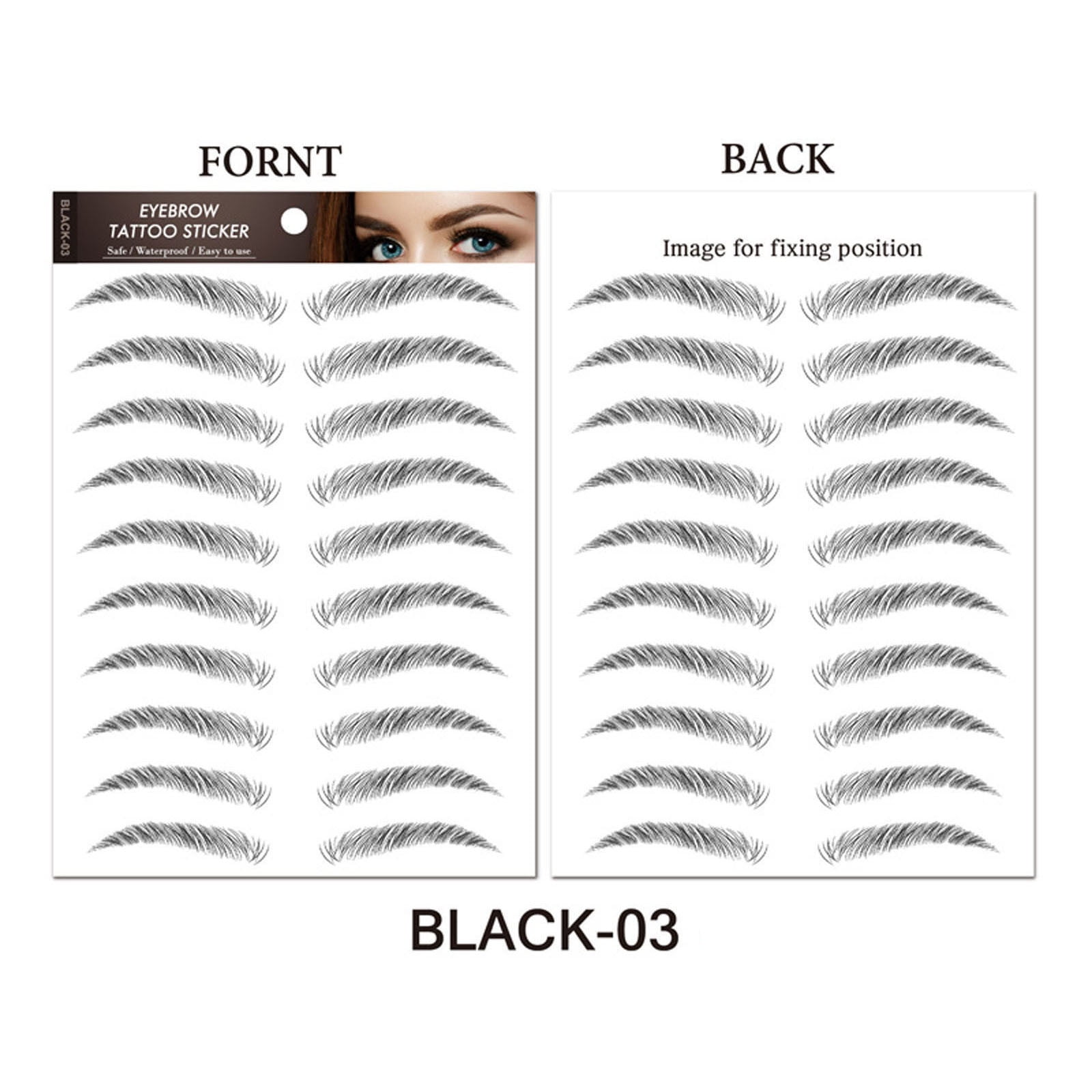 JWshufel Waterproof Eyebrow Stickers Temporary Eyebrow Patches for ...