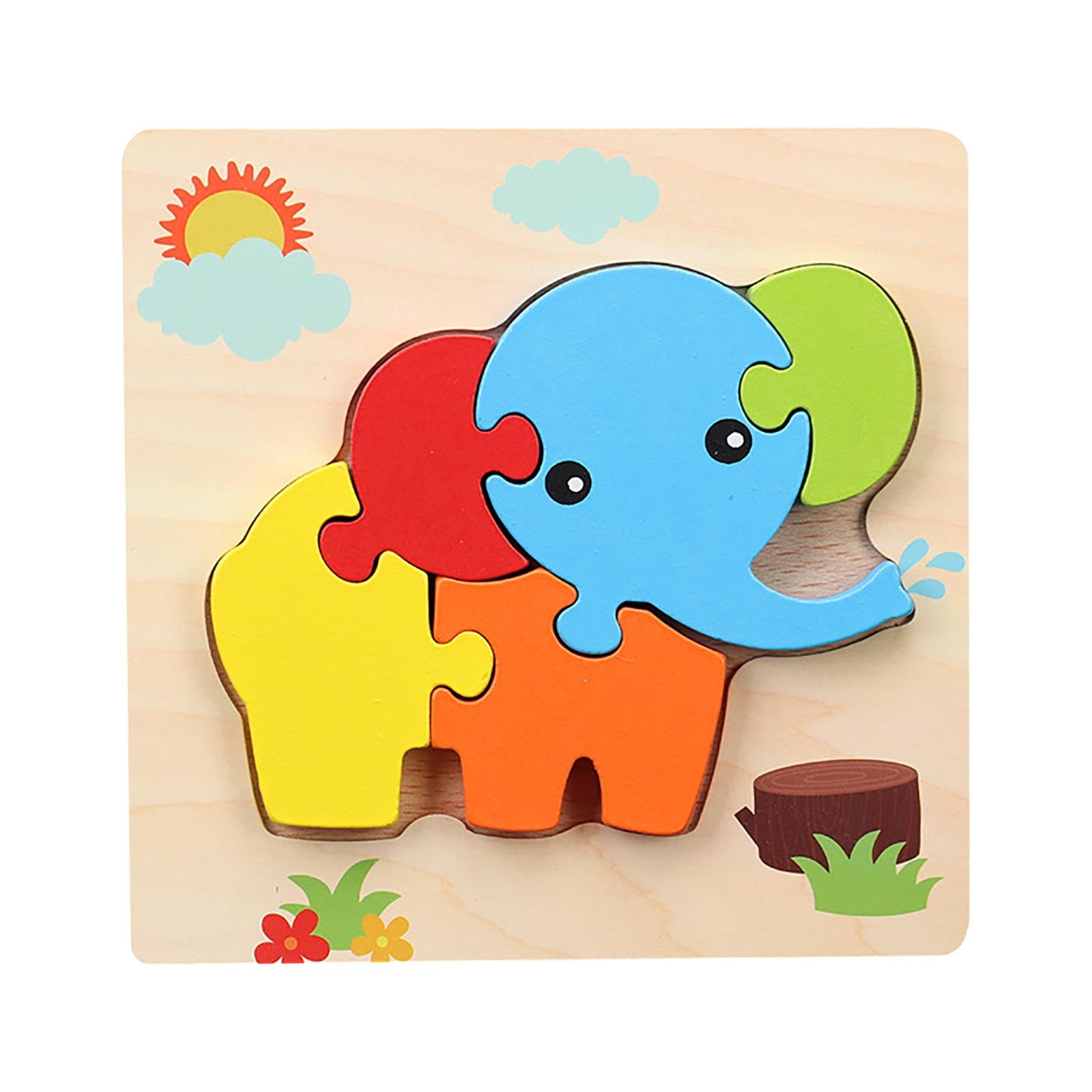 JWshufel Wooden Educational Puzzle Toys for Toddlers and Kids Safe 3D ...