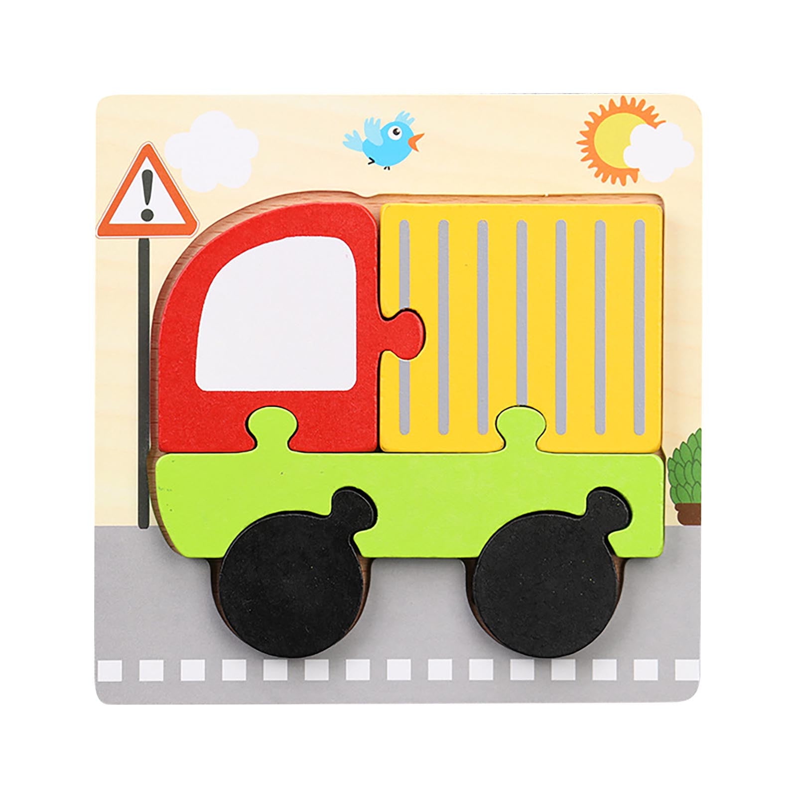 JWshufel Wooden Educational Puzzle Toys for Toddlers and Kids Safe 3D ...