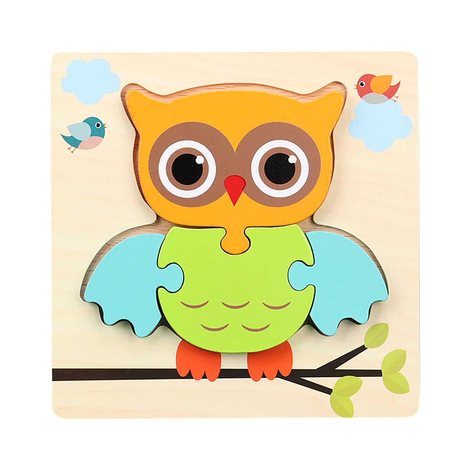 JWshufel Wooden Educational Puzzle Toys for Toddlers and Kids Safe 3D ...