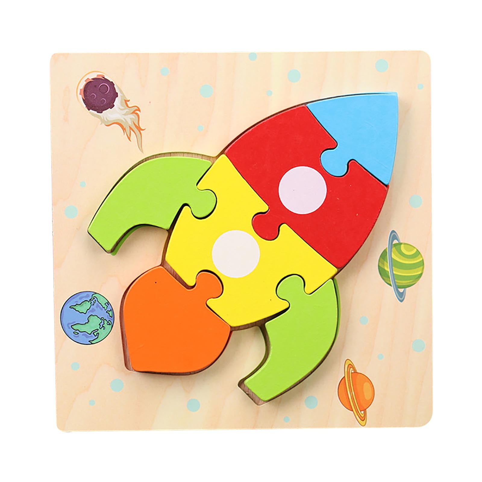 JWshufel Wooden Educational Puzzle Toys for Toddlers and Kids Safe 3D ...