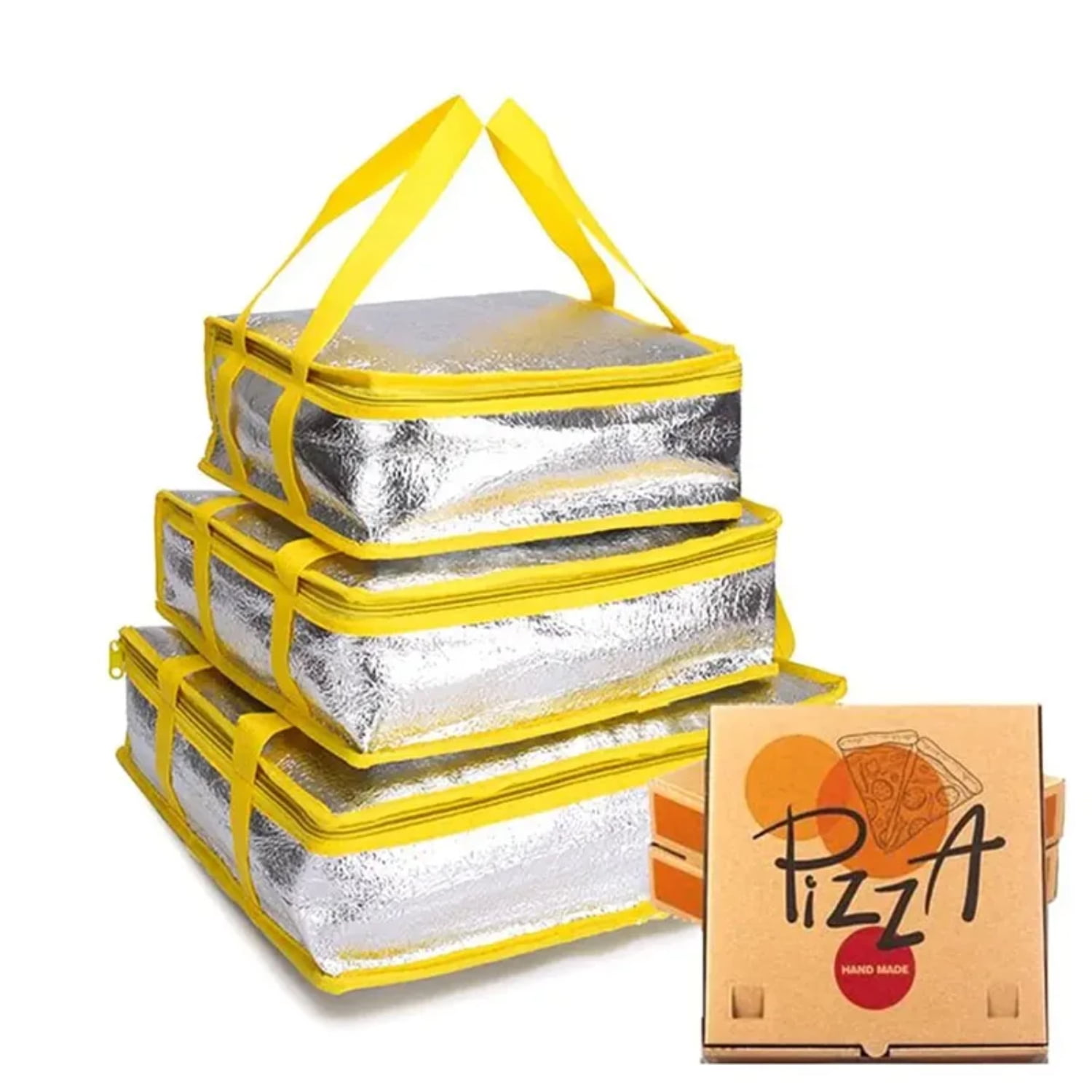 JX 2025 4 Sizes Insulation Portable Pizza Delivery Folding Picnic Food Drink Cooler Thermal ...