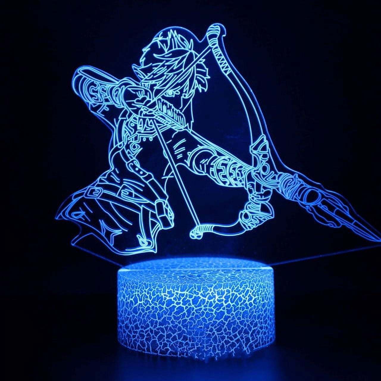JX 2025 Night Lights 3D Anime Figure Lamp Link Breath of the Wild ...