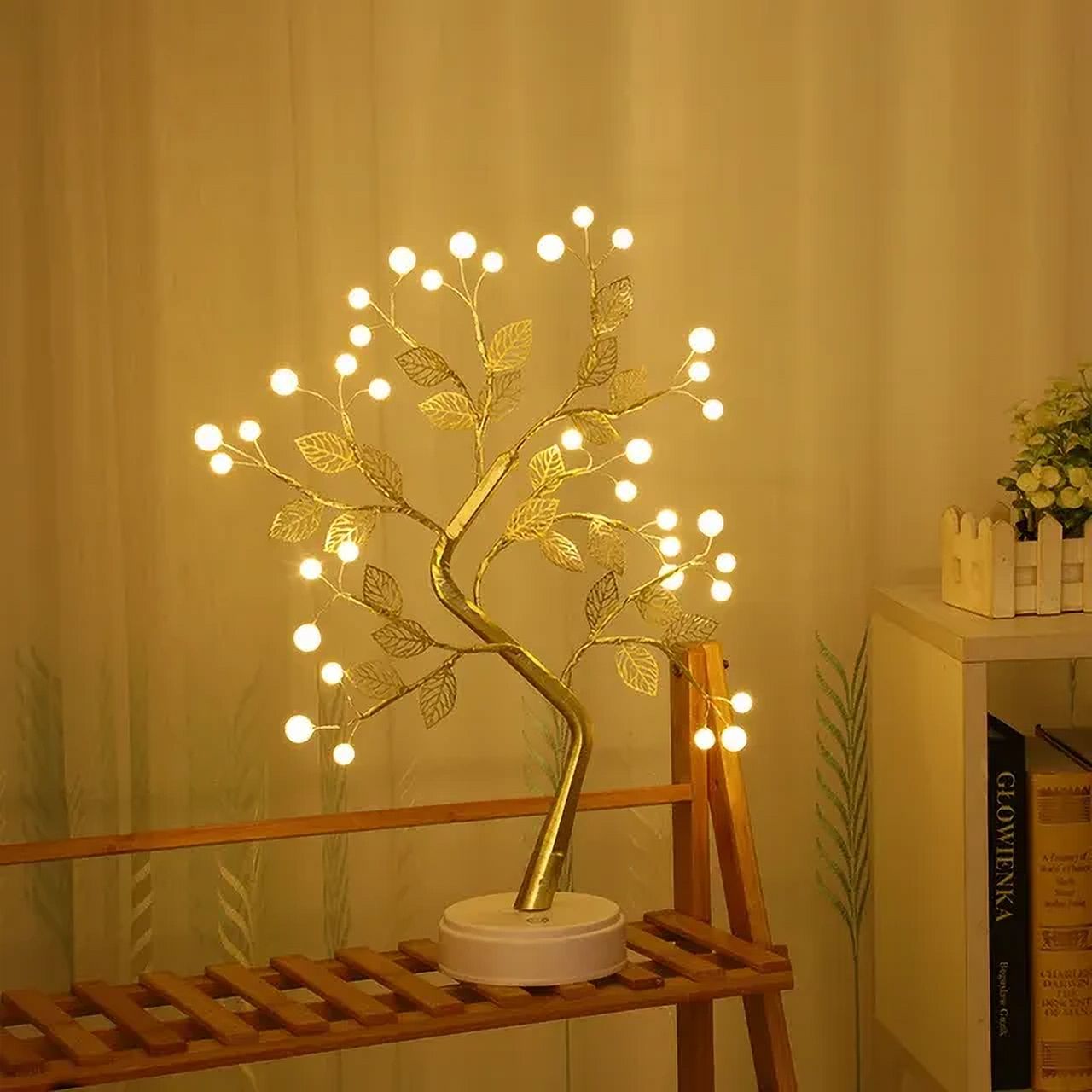JX 2025 Tree LED Light USB Table Lamp Adjustable Touch Switch DIY ...