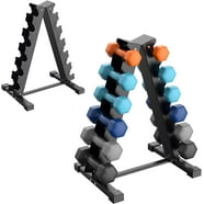Studio Dumbbell Rack with Casters, 1100 Pound Capacity, Silver ...