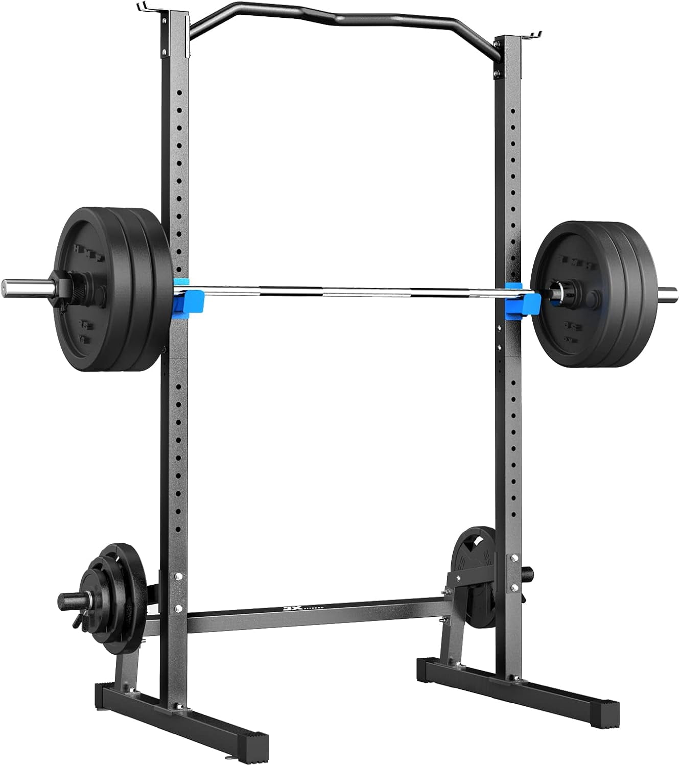 JX FITNESS Squat Rack Cage with Pull Up Bar,Adjustable Power Rack Cage ...