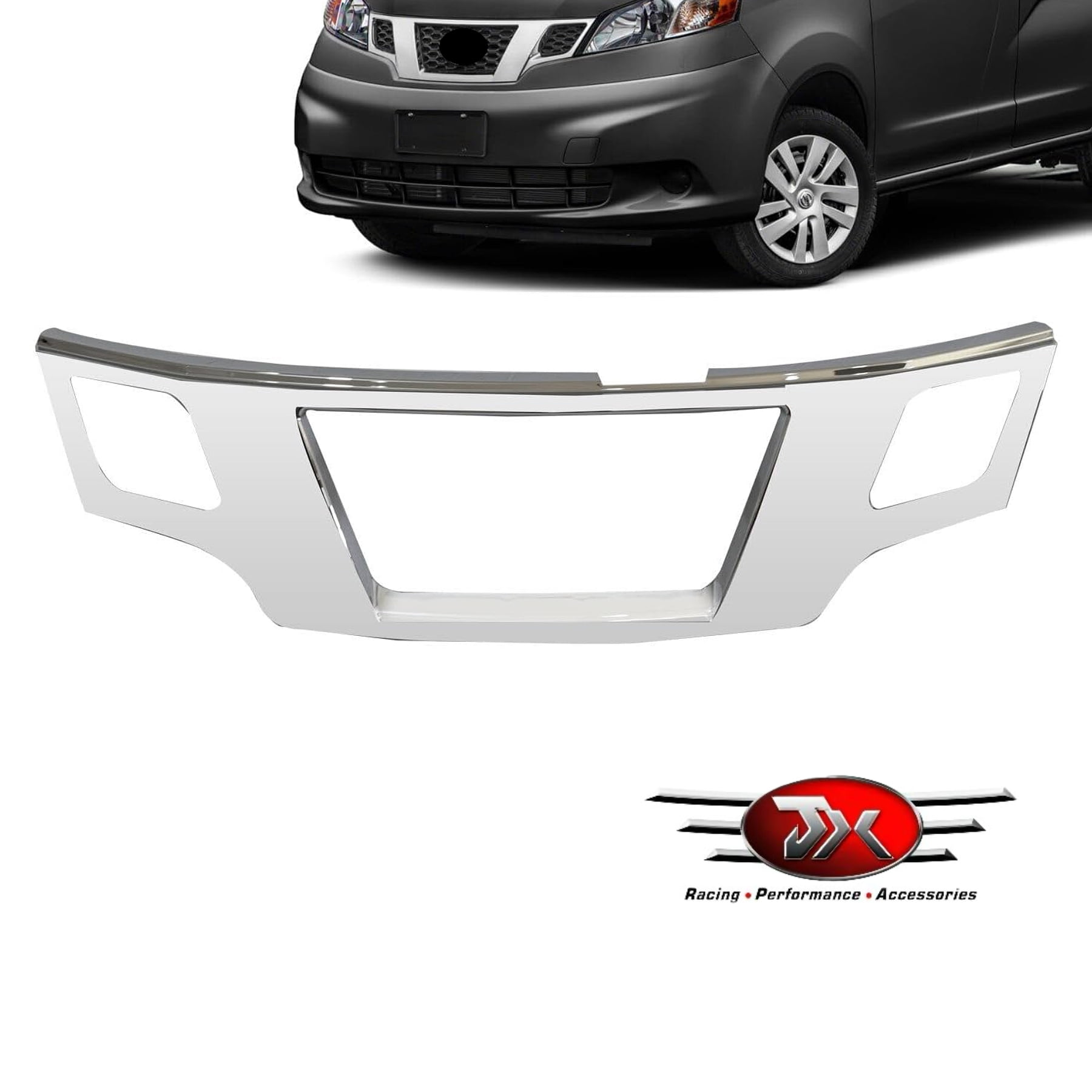 JX RACING Chrome Front Grille Trim Compatible with Nissan NV200 2013 ...