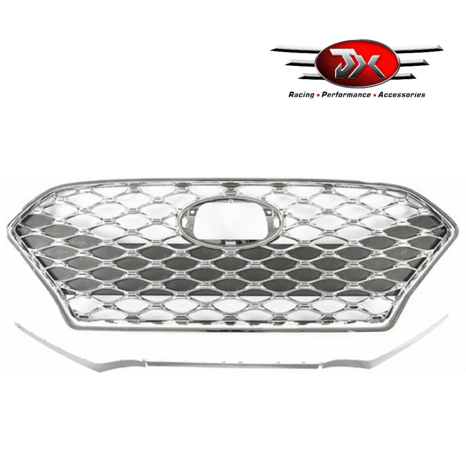 JX RACING Front Grille Bumper Chrome Trims Molding Set Compatible with ...