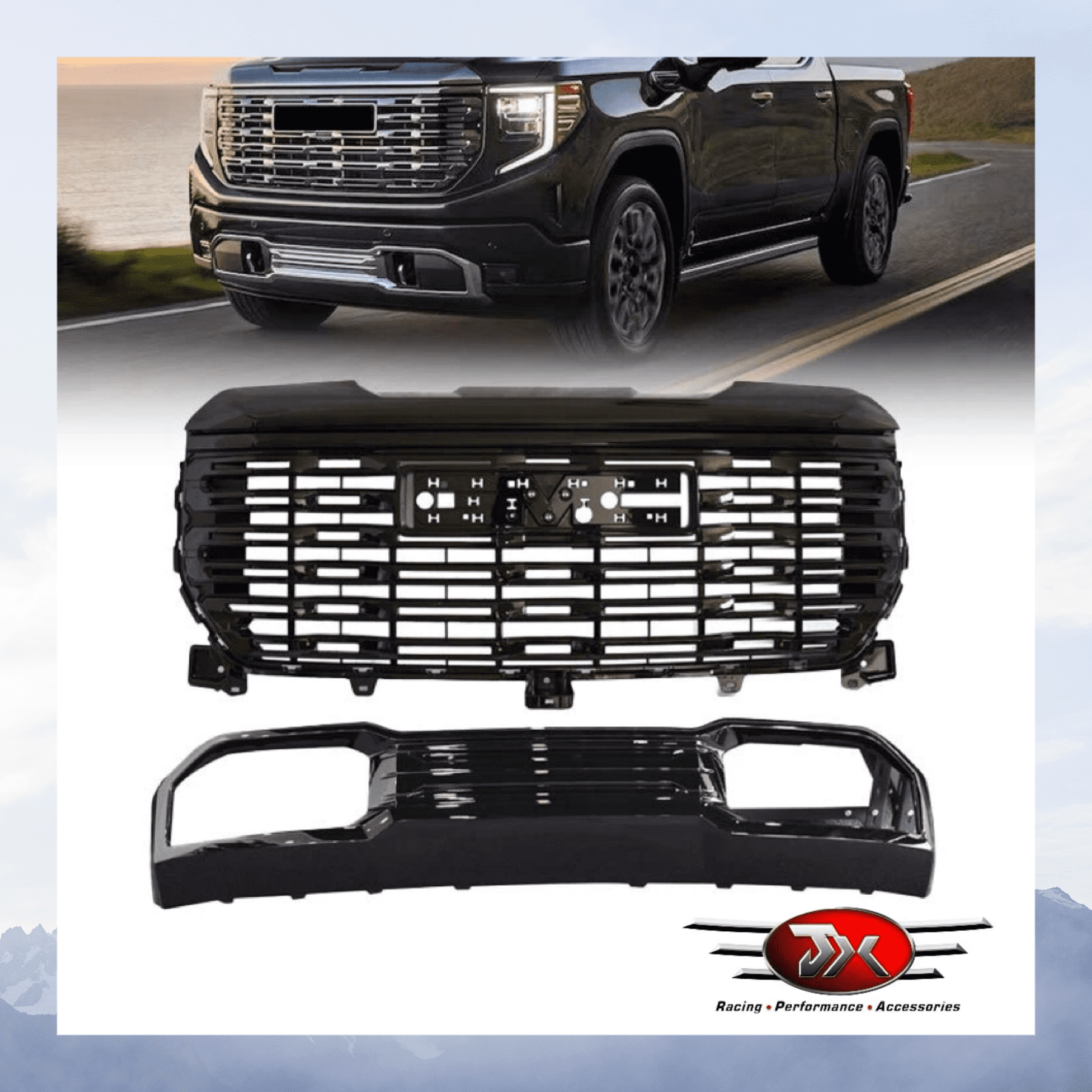 JX RACING Front Grille Front Lower Open Skid Plate Valance Compatible ...