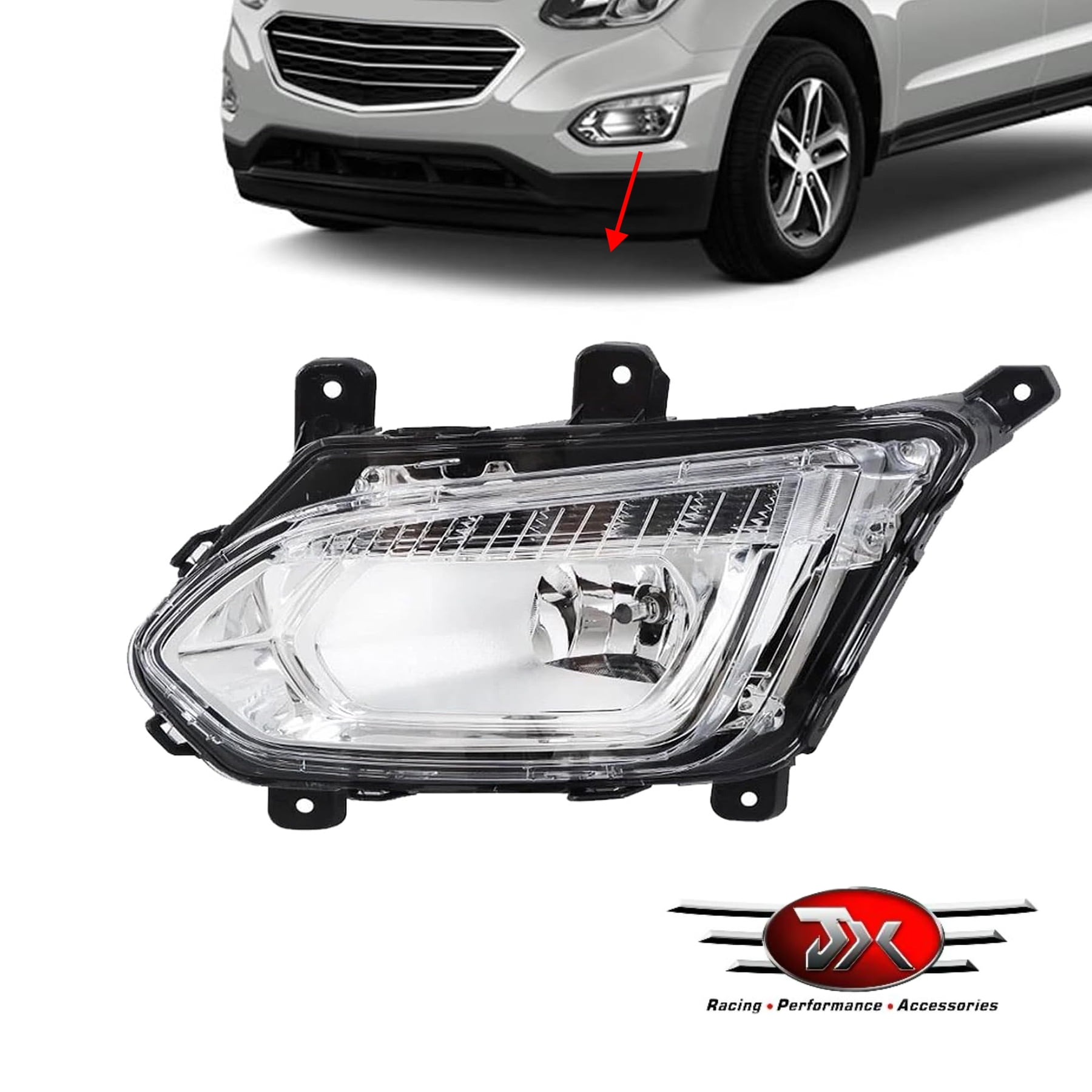 JX RACING Left Side Fog Light Assembly Compatible with 2016 2017 Chevy ...