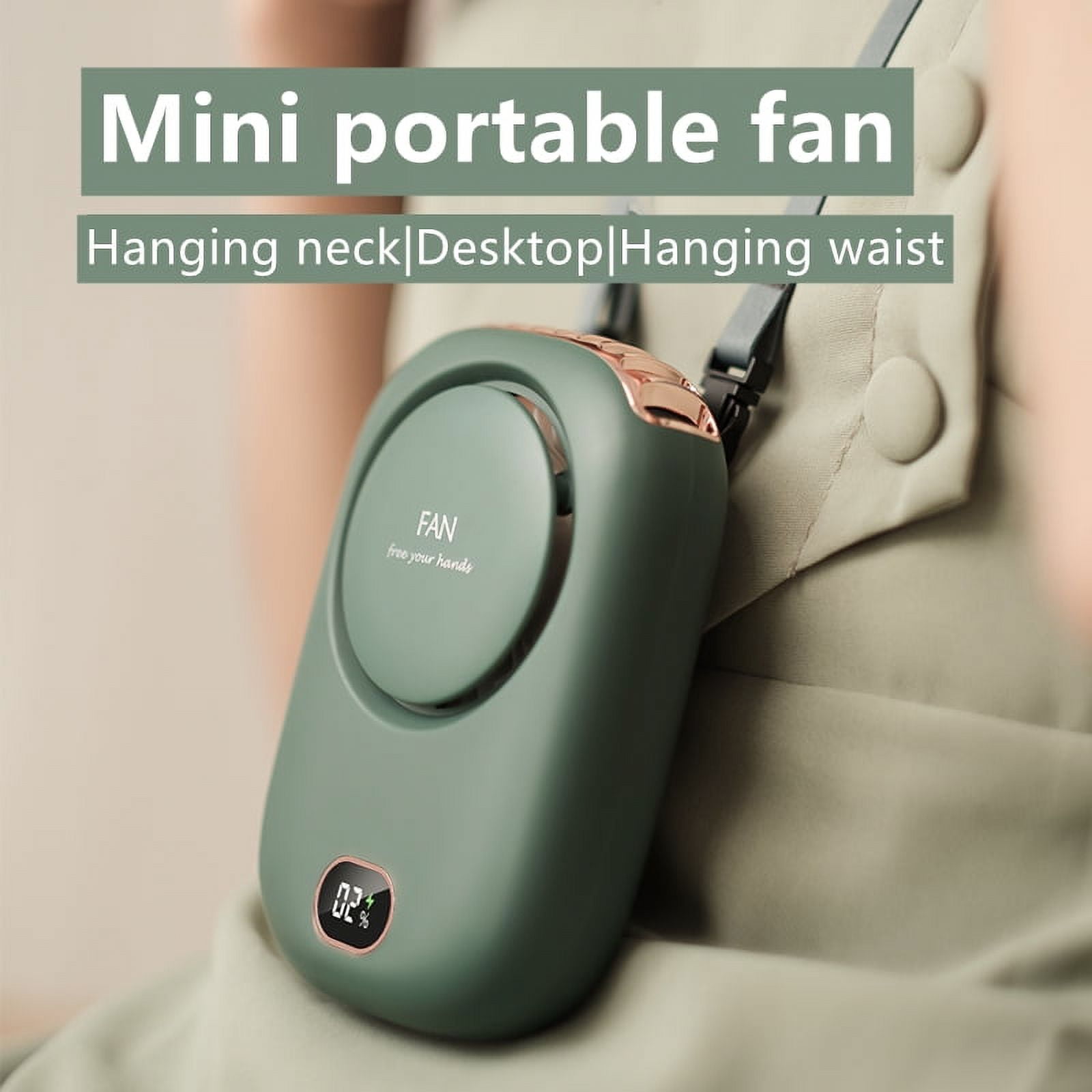 JXJP 2025 Hot Neck Hanging Fan Lazy Bladeless Fan Waist Hanging USB ...