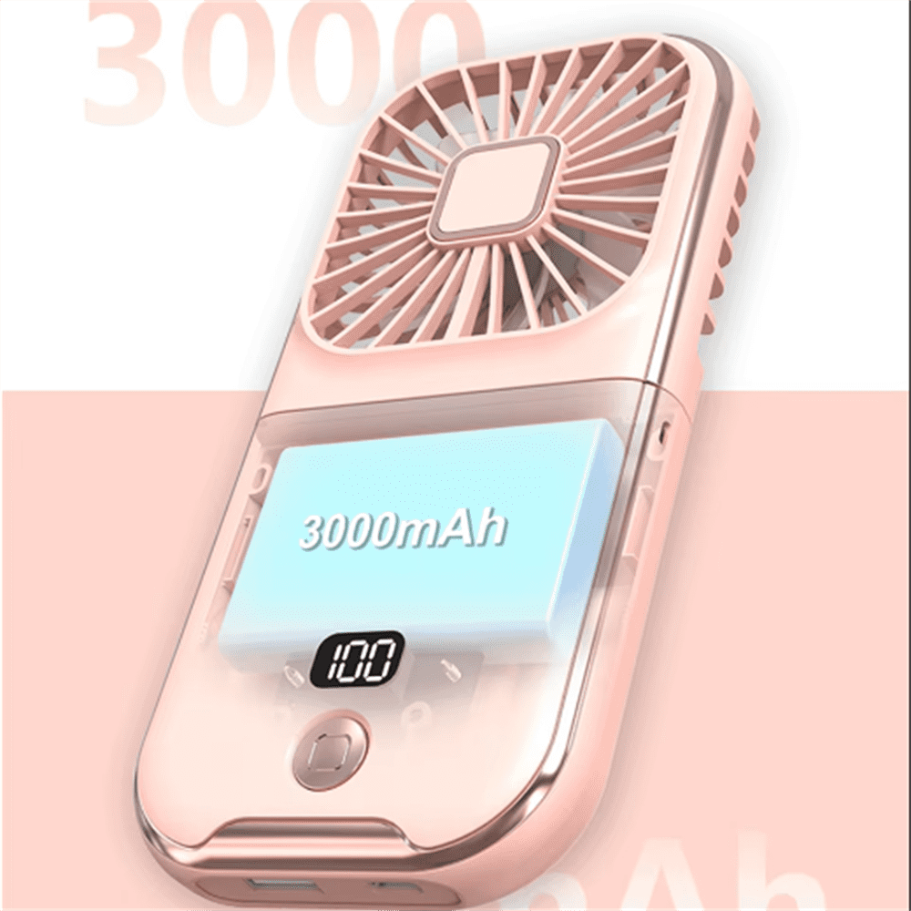 JXJP Foldable Hanging Neck Fan Cooling Desktop Mini Fan Camping Air ...