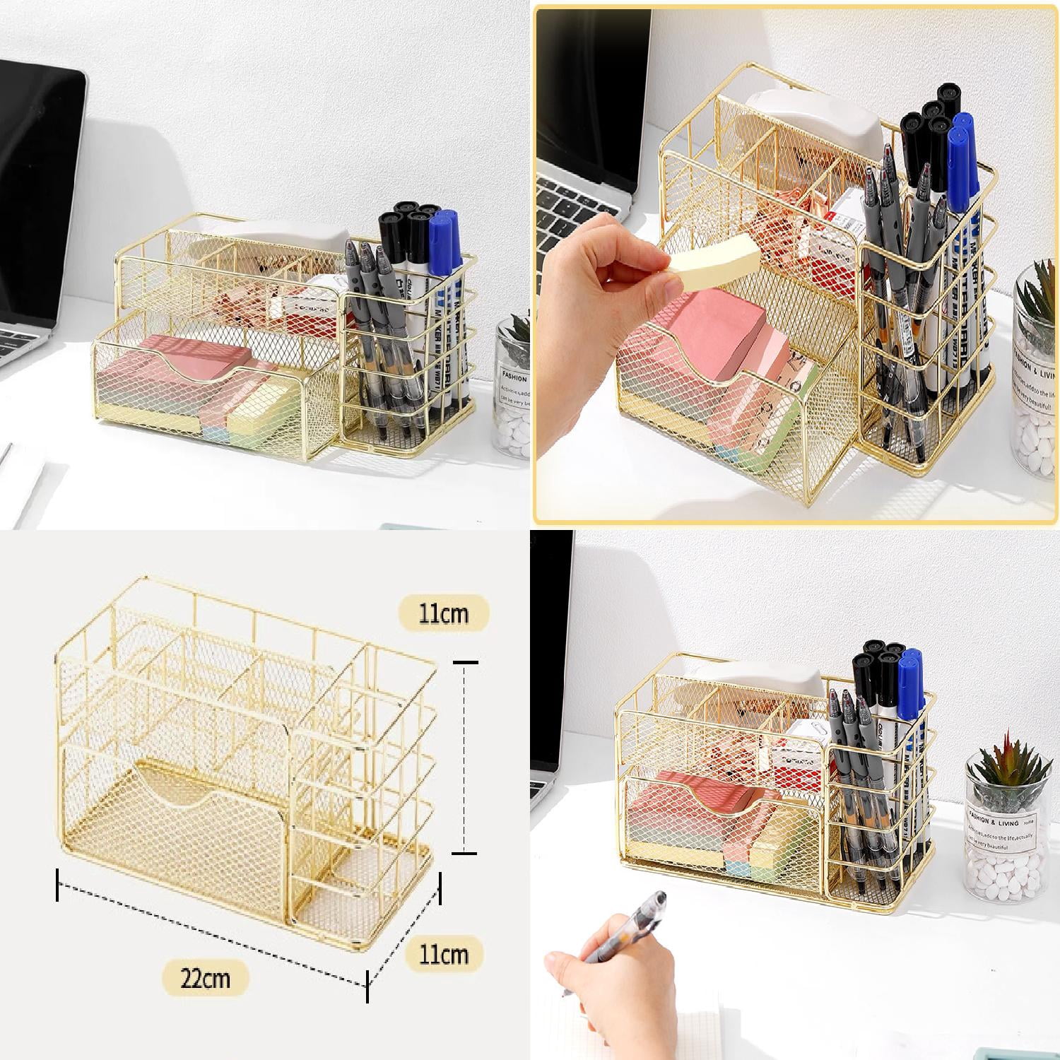 JXJP Nordic desktop multi-layer metal drawer storage box office ...