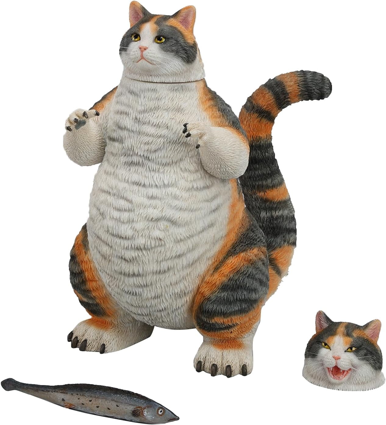 JXK Catzilla Statue for Home Decor, Meowzilla Statue Durable Polyresin ...
