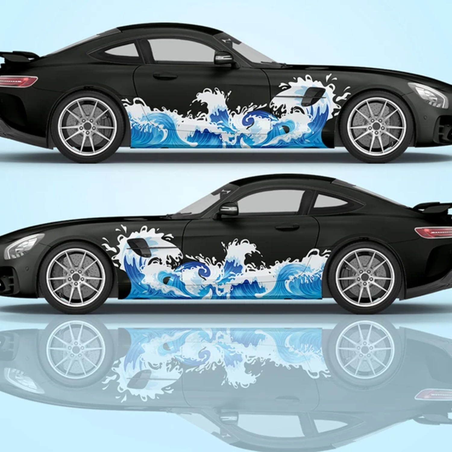 JXLKJCXT High Quality Japanese Sea Wave Art Car Wrap Sticker - GM Wrap ...