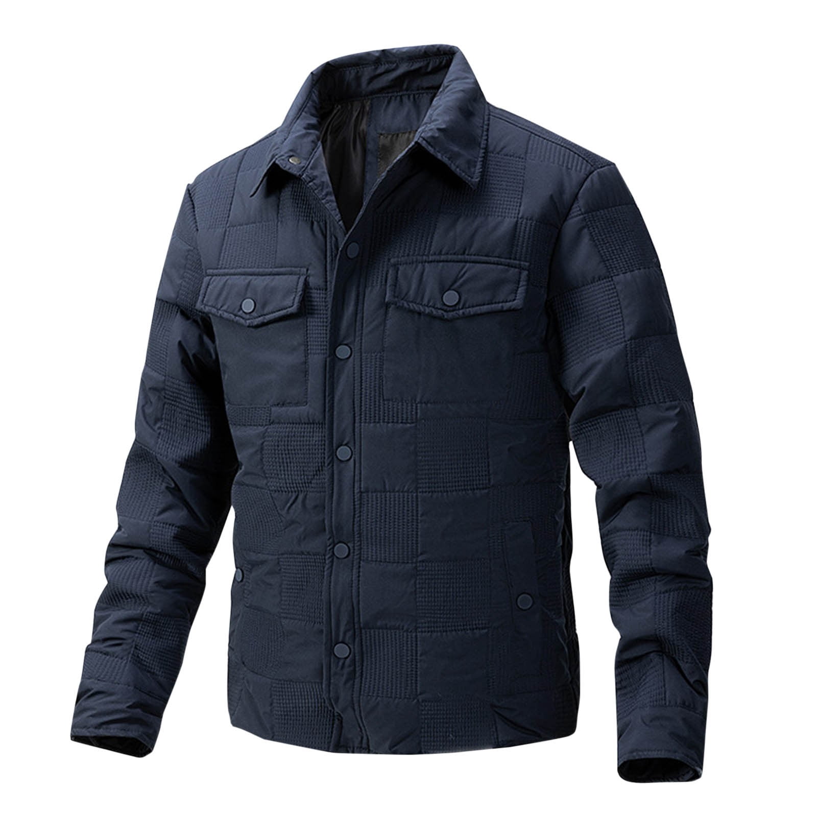 JXMVOJ Men's Casual Long Sleeve Button Jacket Outwear Coat with Pockets ...