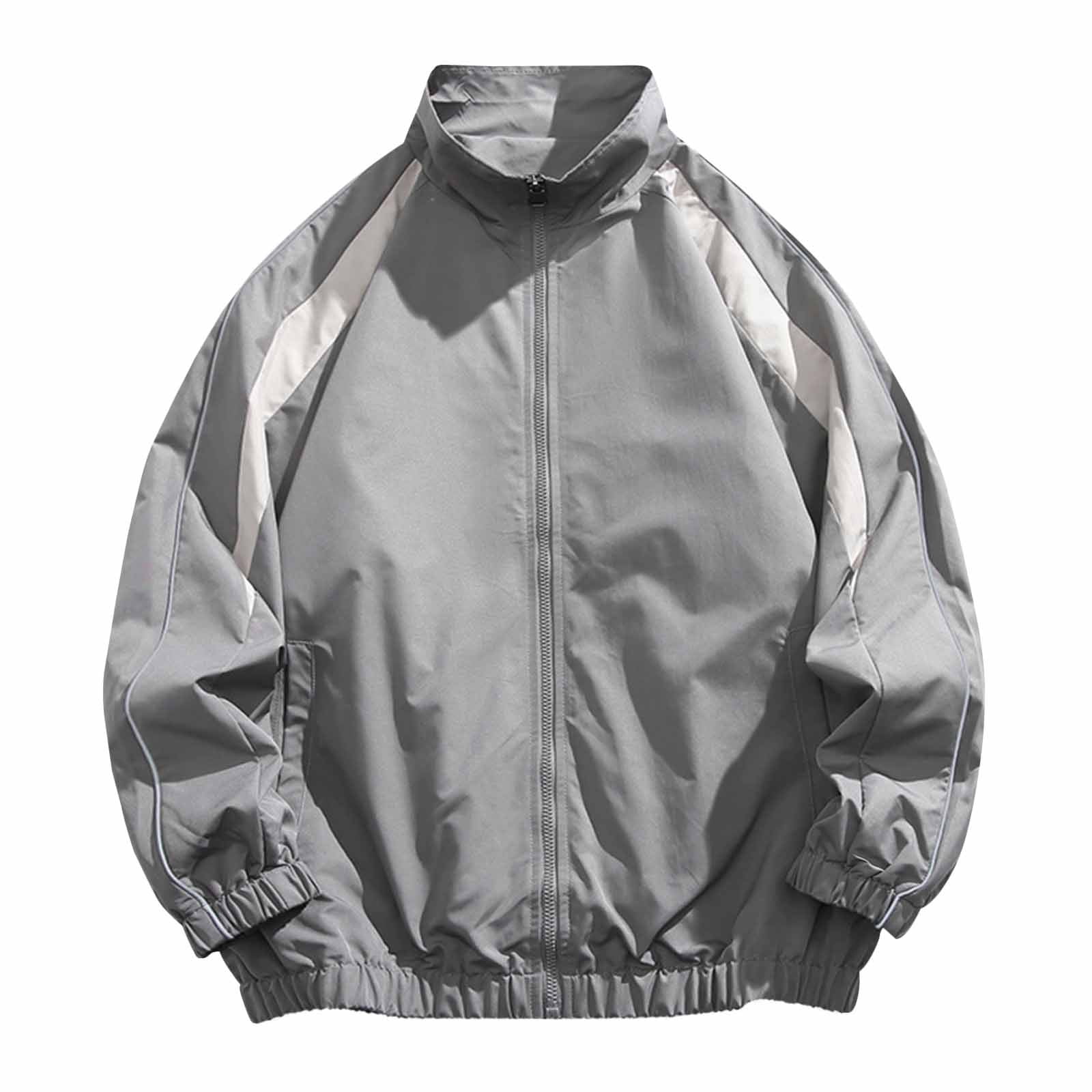 JXMVOJ Men’s Lightweight Casual Jackets Varsity Bomber Jacket Coat with ...
