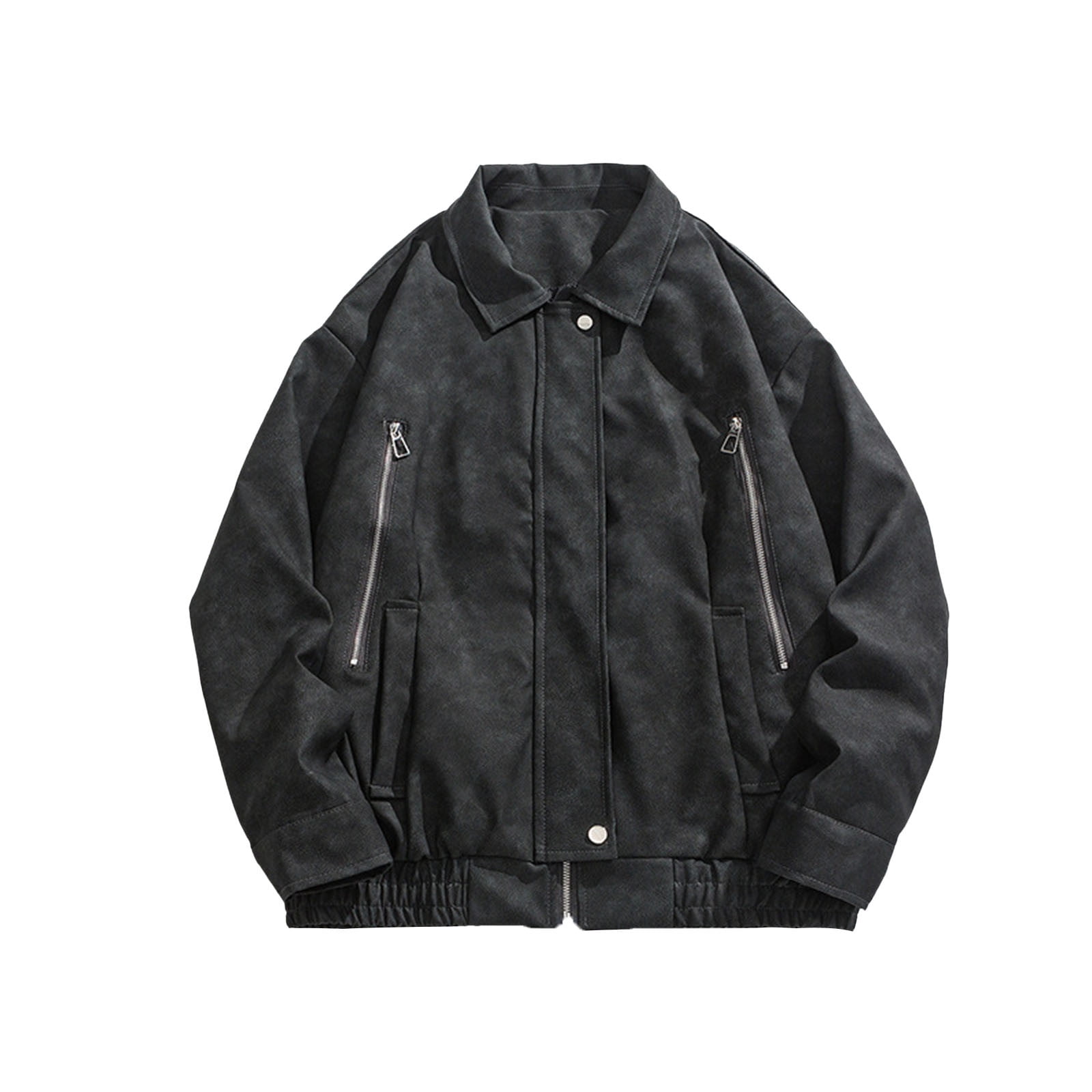 JXMVOJ Men's Reversible Leather Bomber Jacket - Real Genuine Lambskin ...