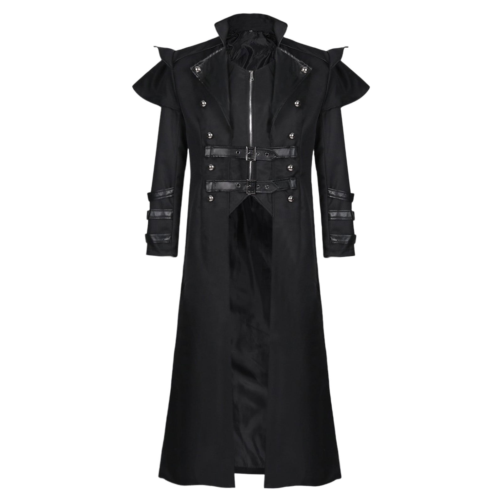 JXMVOJ Mens Jacket Vintage Gothic Long Frock Coat Uniform Halloween ...
