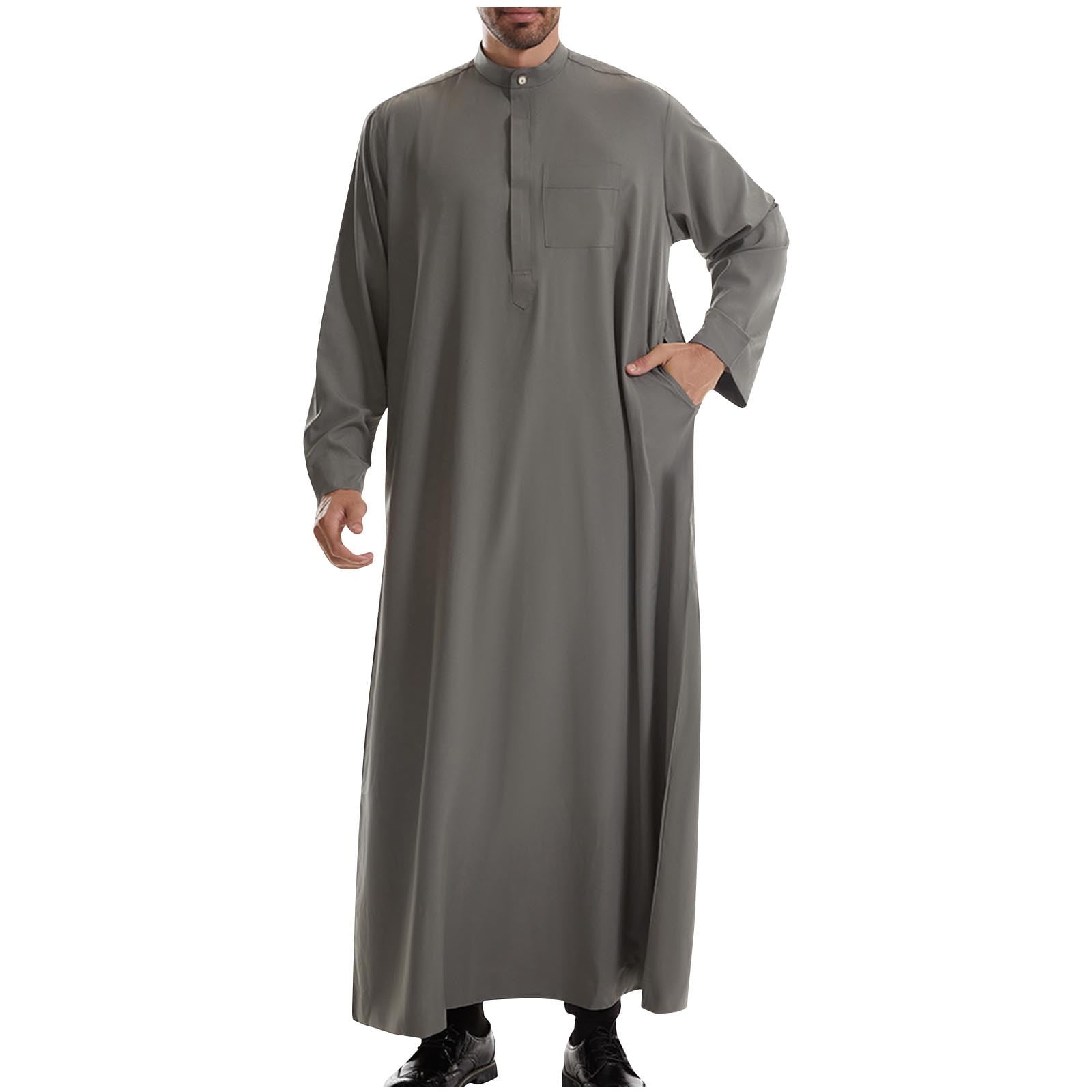 JXMVOJ Middle East Arabic Mens Robes Muslim Kaftan Clothing Long Sleeve ...