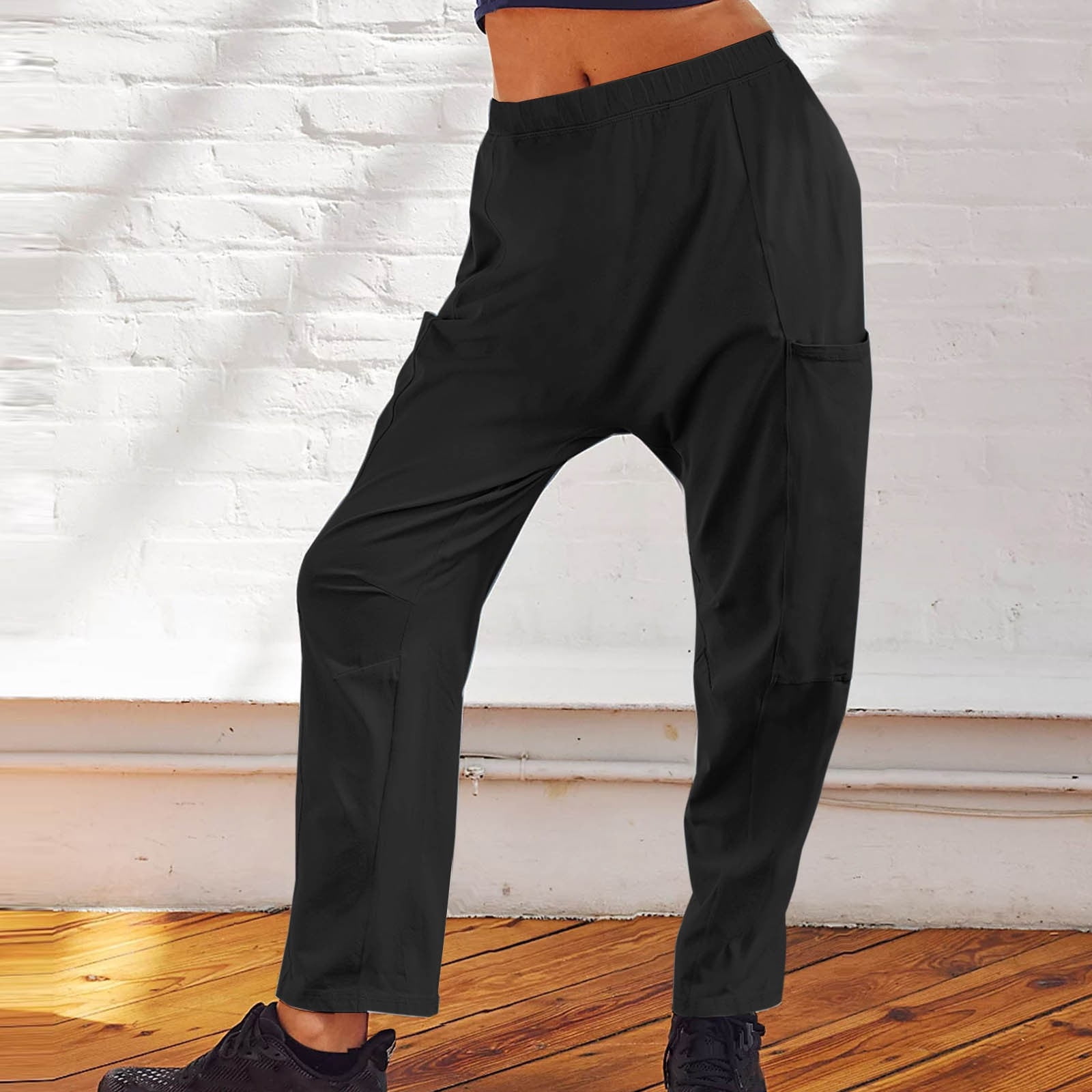 JXMVOJ Womens Casual Knit Pull on Pants for Women, Elastic Waist Pants ...