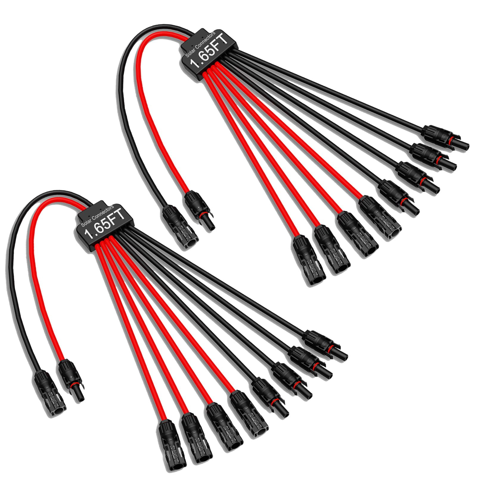 JXMXRPV 2 Pack Solar Connectors for 4 Solar Panels,Tool-Free Solar ...