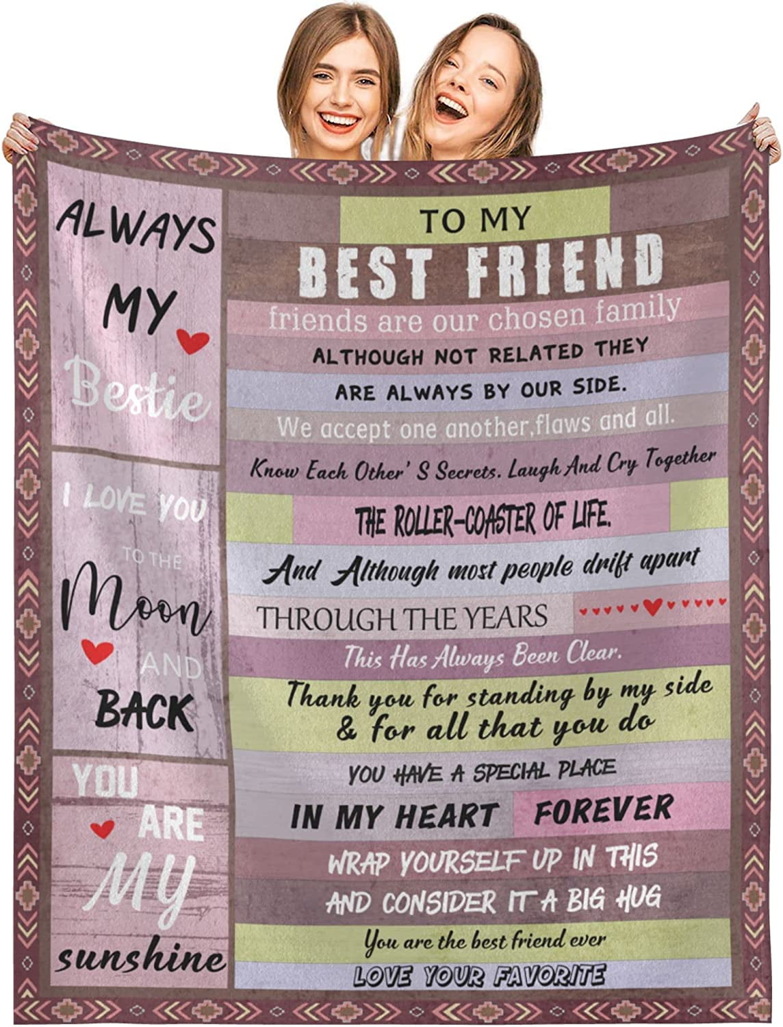 JXNUO Best Friend Blanket, Best Friend Birthday Gifts, Friendship Gifts ...