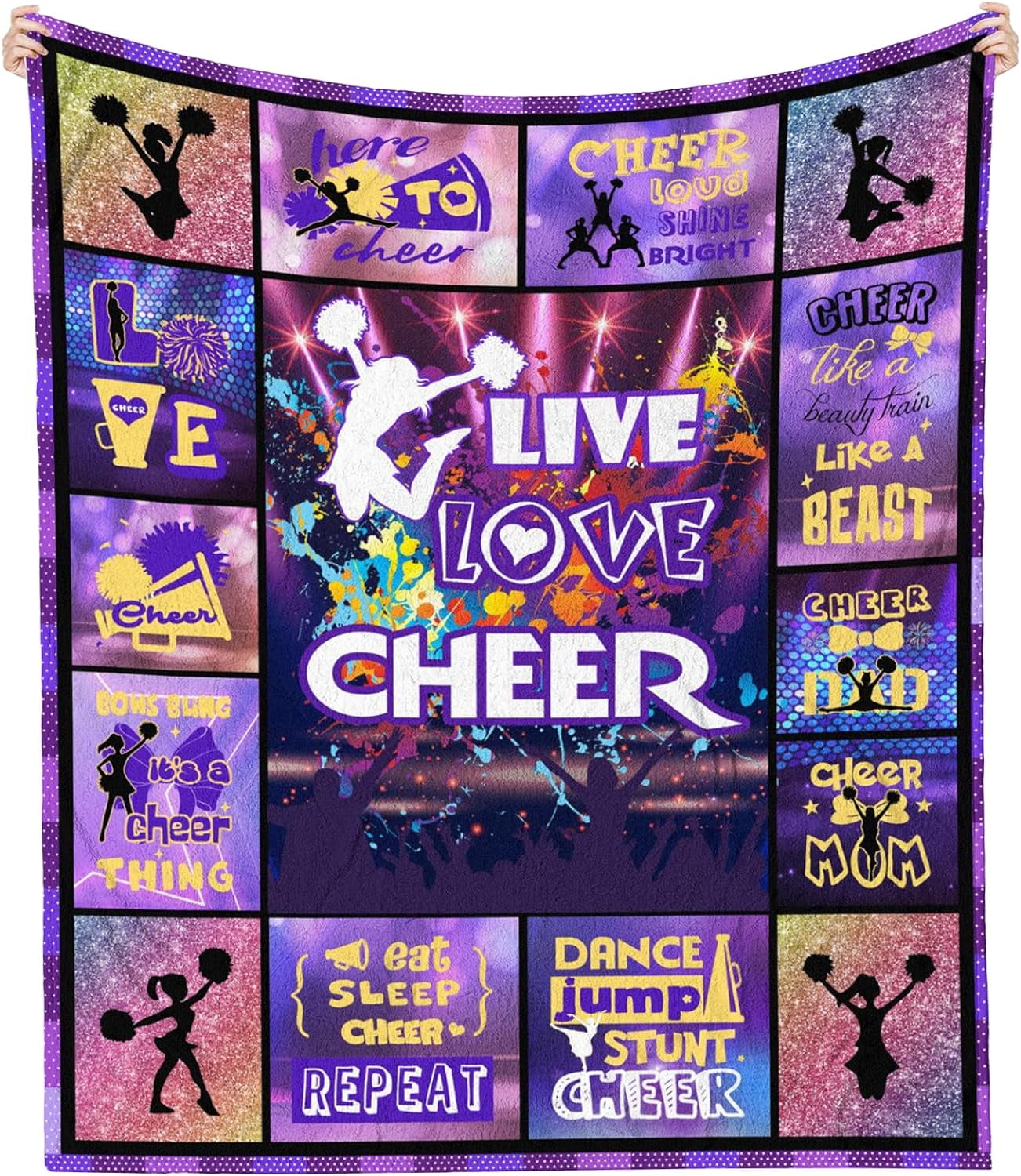 JXNUO Cheerleader Gifts for Girls Teens, Cheerleading Gifts Blanket for ...