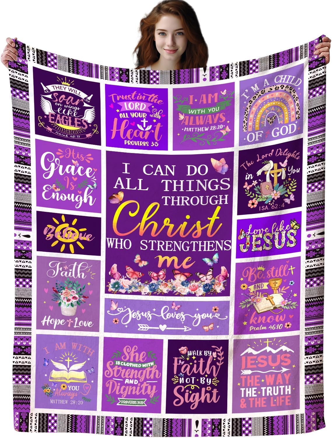 JXNUO Christian Blanket Birthday Gifts for Women Men,Ultra Soft ...