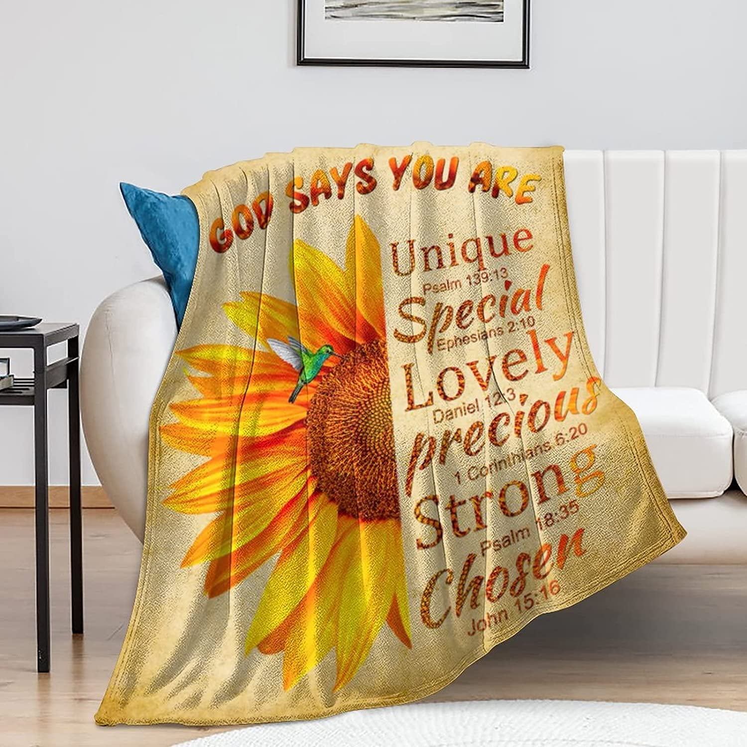 JXNUO Christian Gifts for Women Inspirational Religious Blanket Bible ...