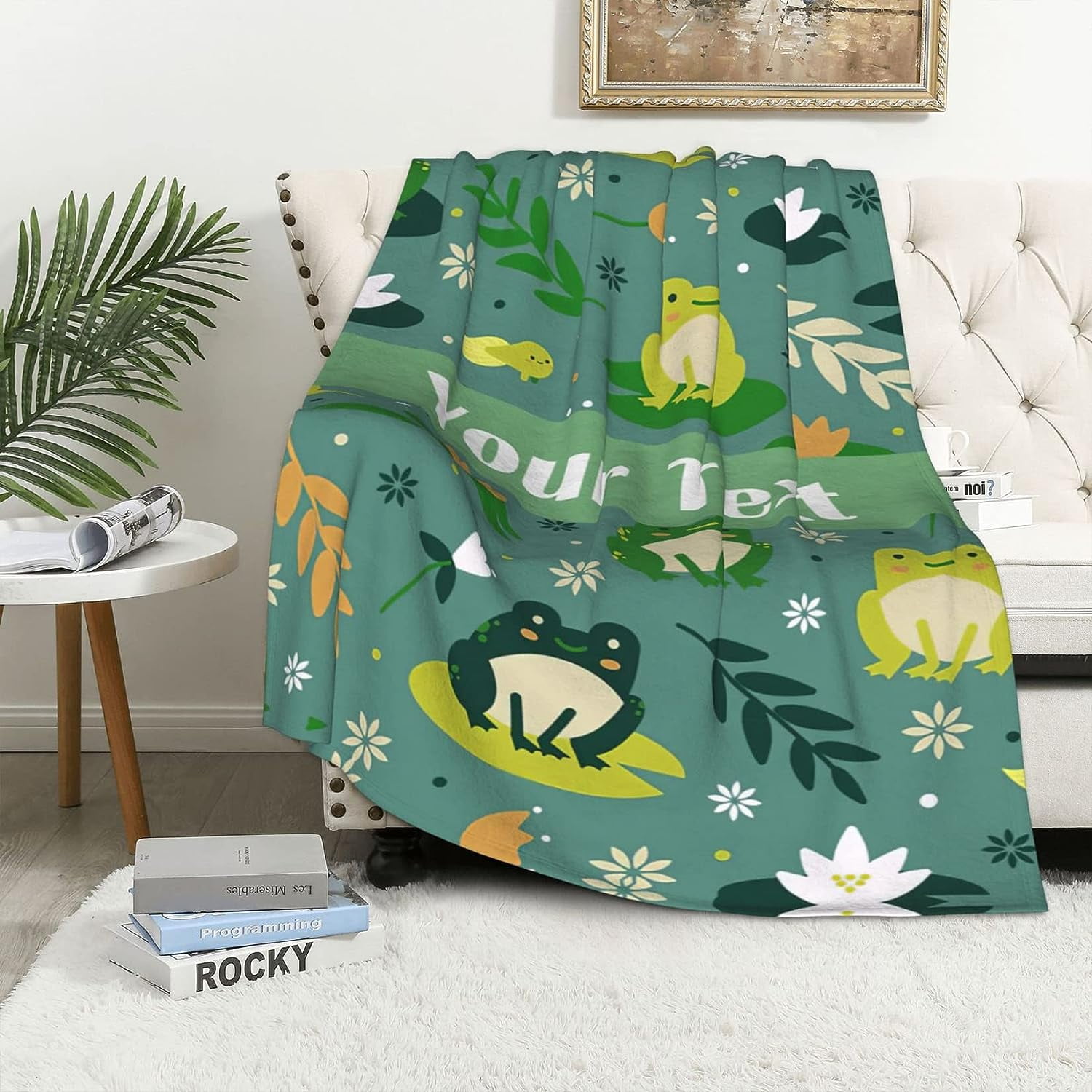 JXNUO Cute Frog Blanket for Adults Green Frog Throw Blanket for Kids ...