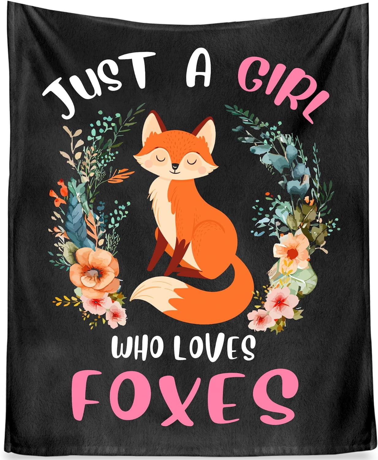 JXNUO Fox Blanket Gifts for Women, Fox Lovers Gifts, Just A Girl Who ...